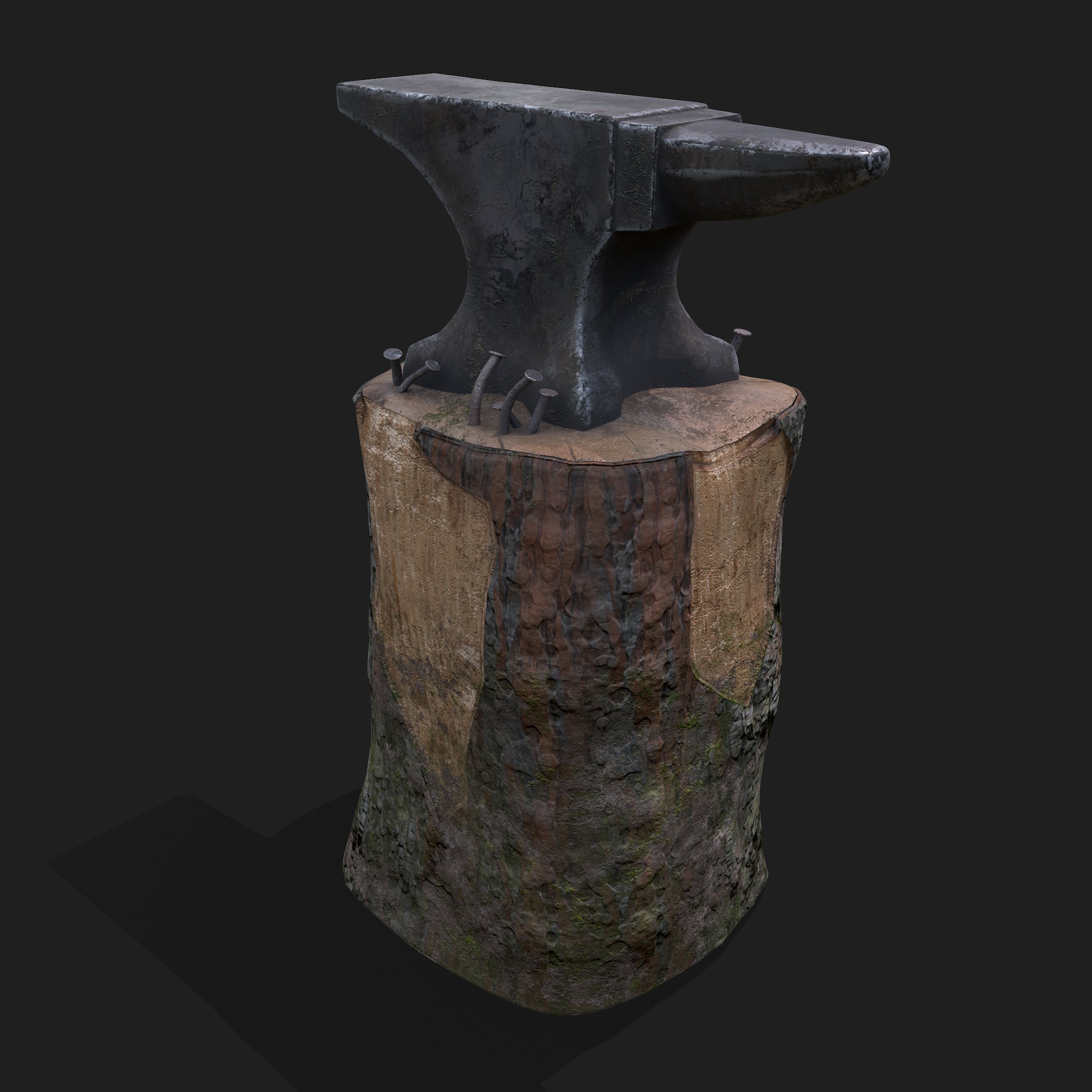 Anvil Tree Stump - 3D Model by Get Dead Entertainment