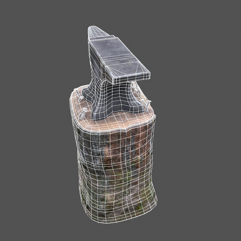 Anvil Tree Stump - 3D Model by Get Dead Entertainment