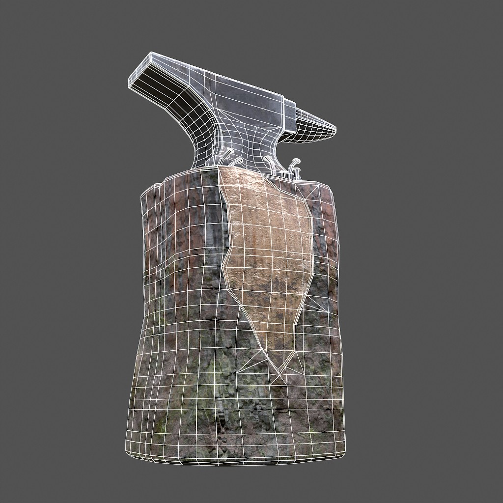 Anvil Tree Stump - 3D Model by Get Dead Entertainment