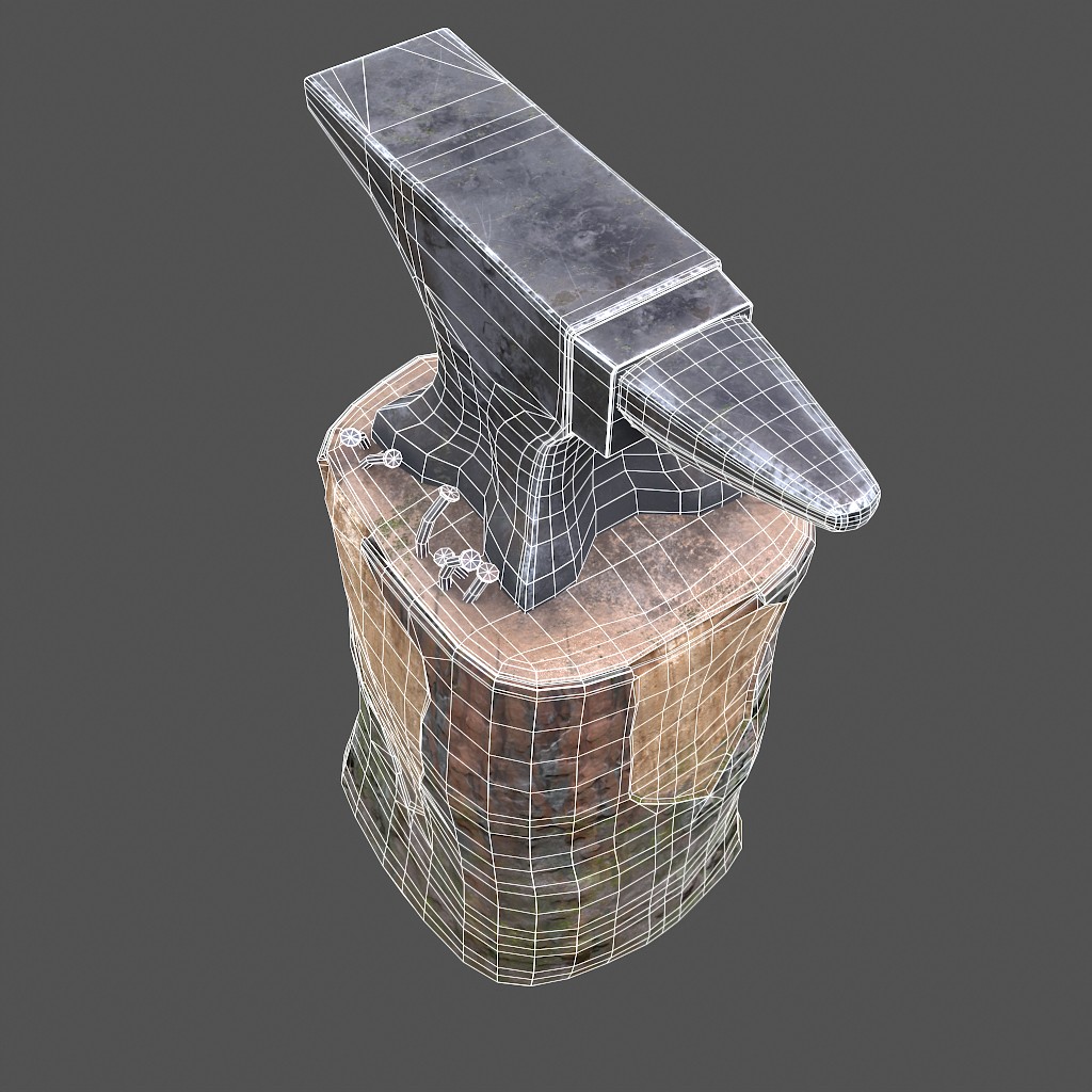 Anvil Tree Stump - 3D Model by Get Dead Entertainment