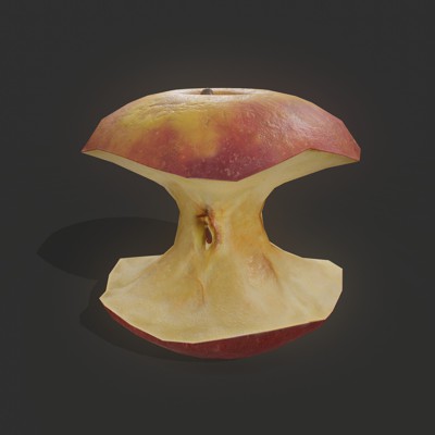 Apple Core Fruit - 3D Model by Get Dead Entertainment