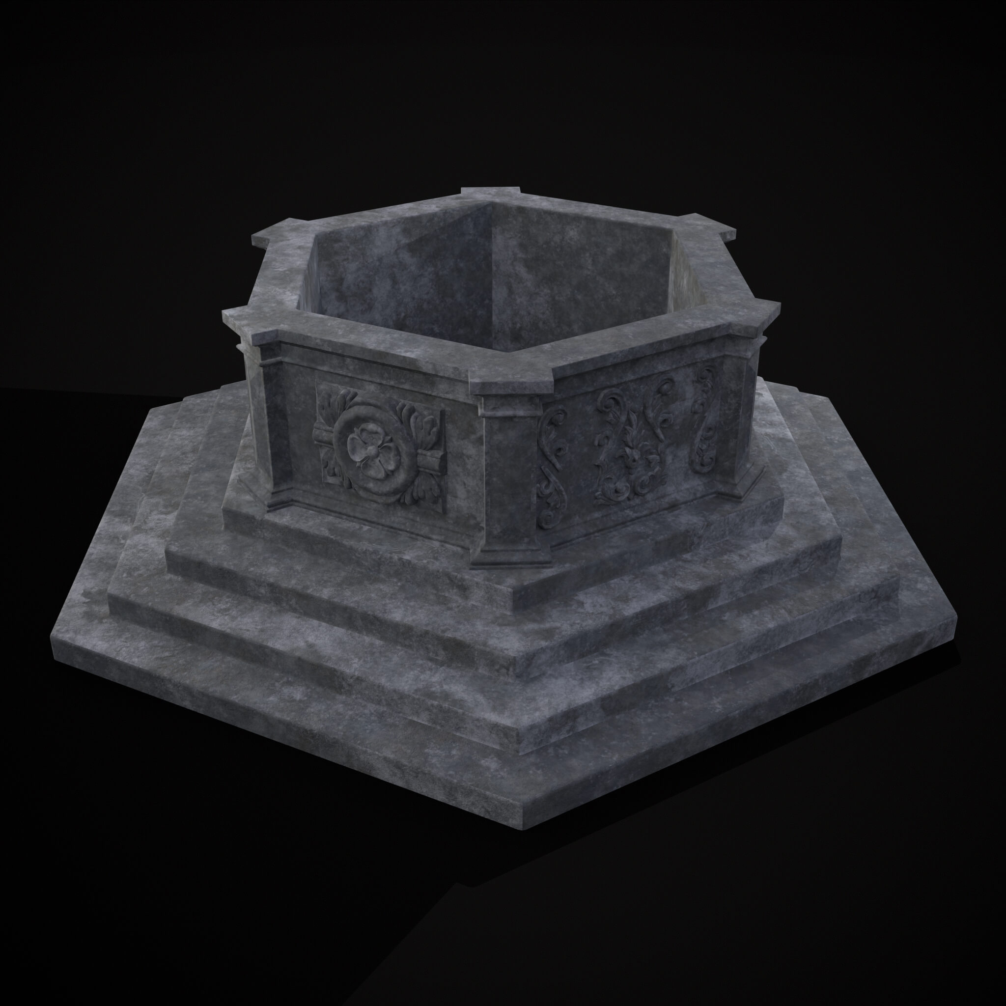 Baroque Style Garden Basin - 3D Model by Get Dead Entertainment