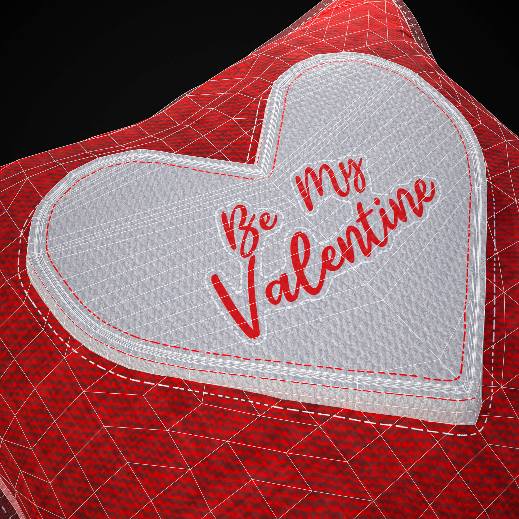 Be Mine Valentine Pillow - 3D Model by Get Dead Entertainment