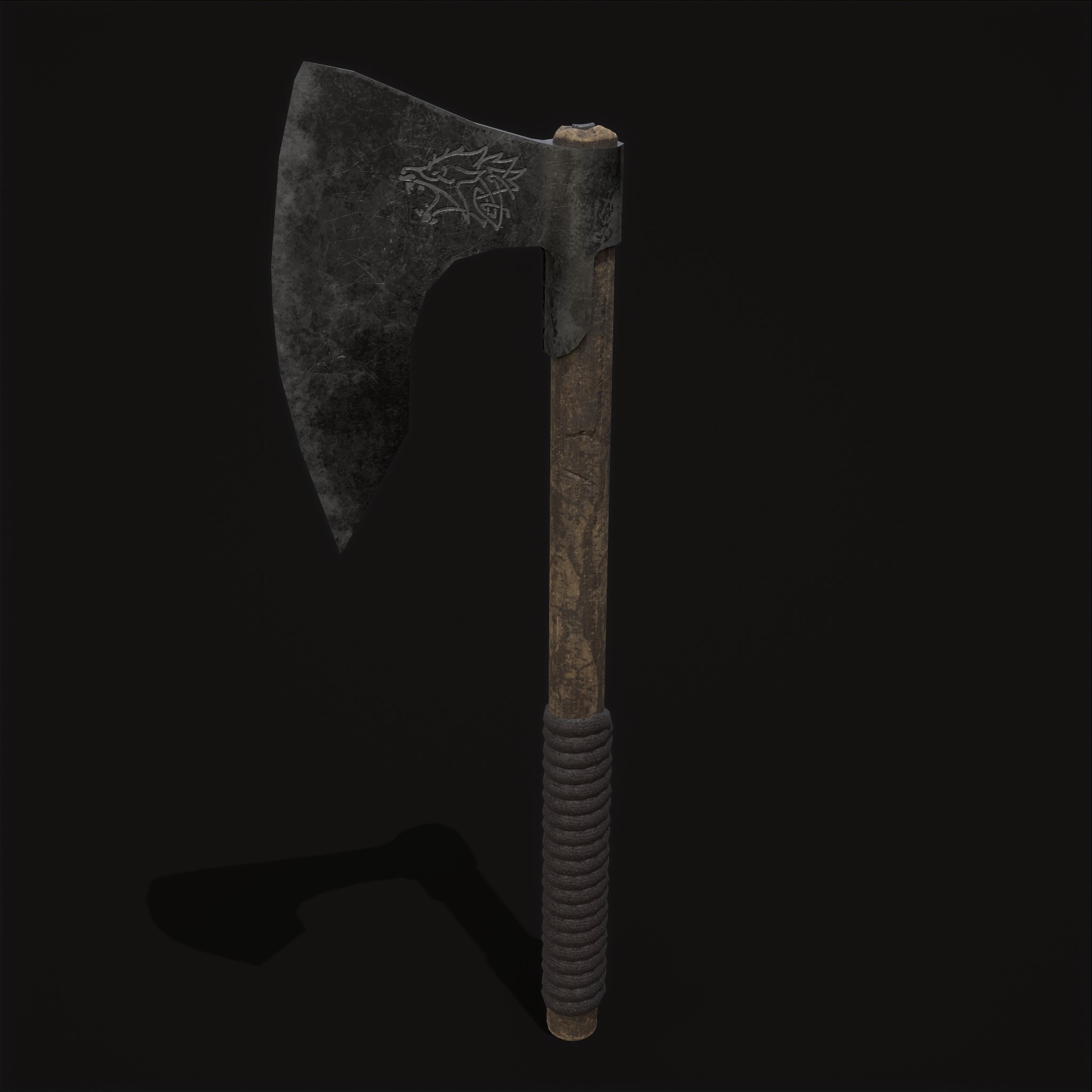 Bearded Viking War Ax - 3D Model by Get Dead Entertainment