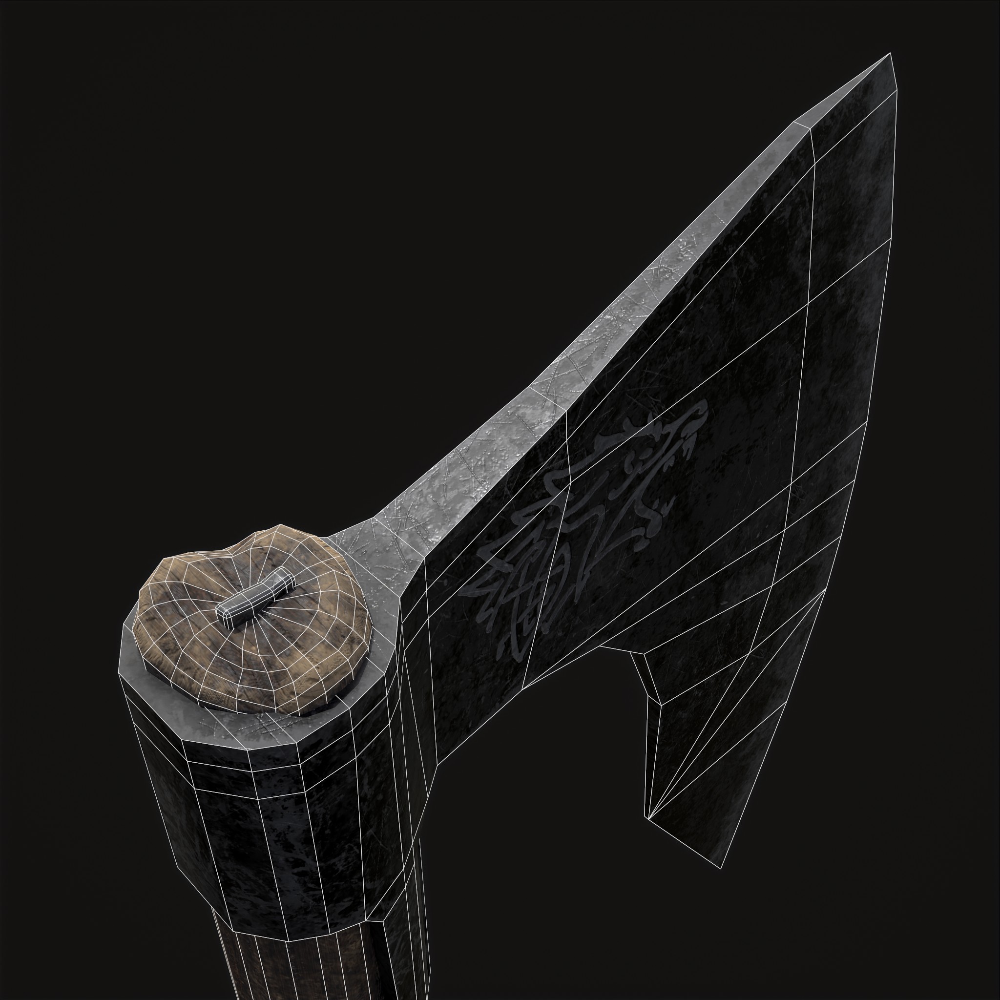 Bearded Viking War Ax - 3D Model by Get Dead Entertainment