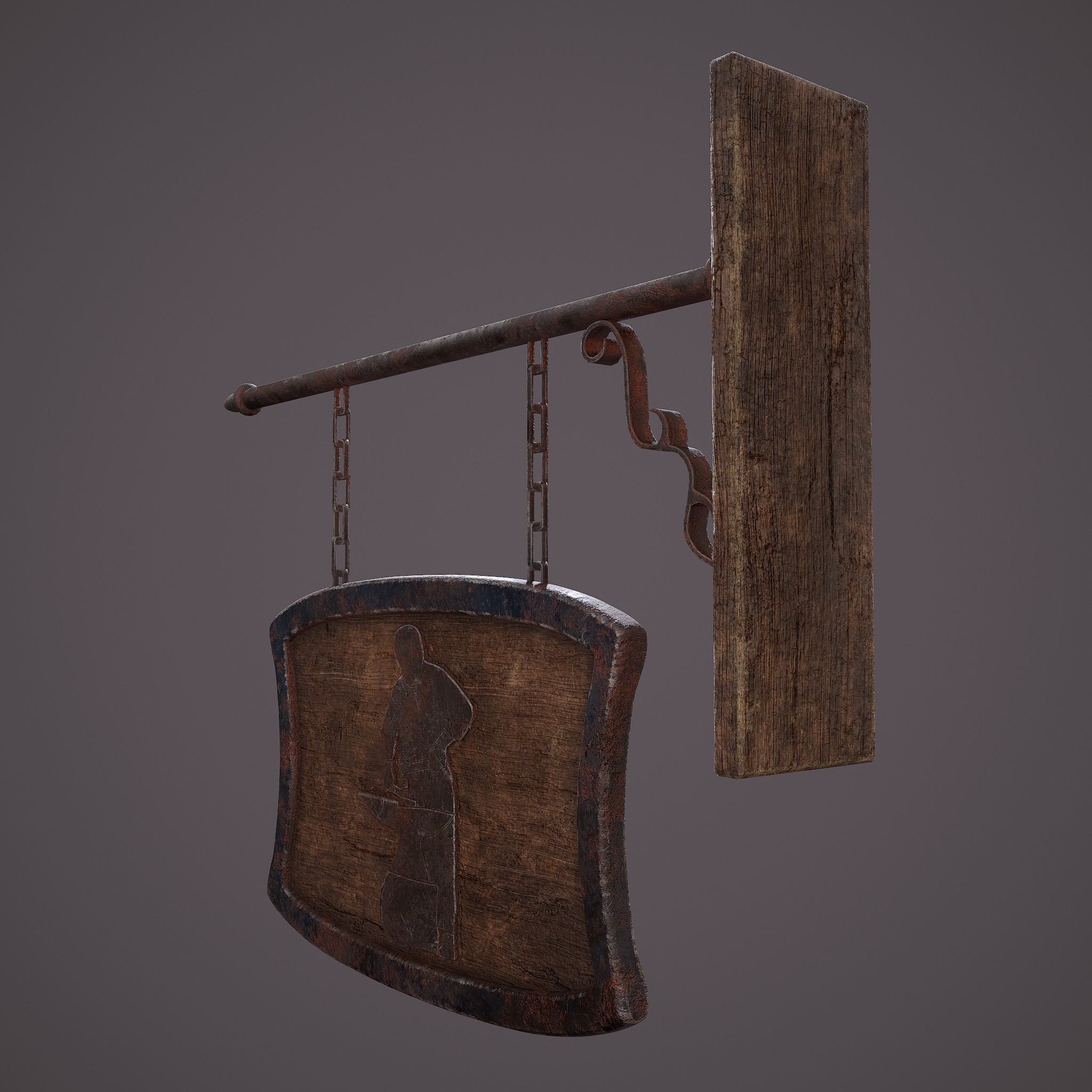 Blacksmith Storefront Sign - 3D Model by Get Dead Entertainment
