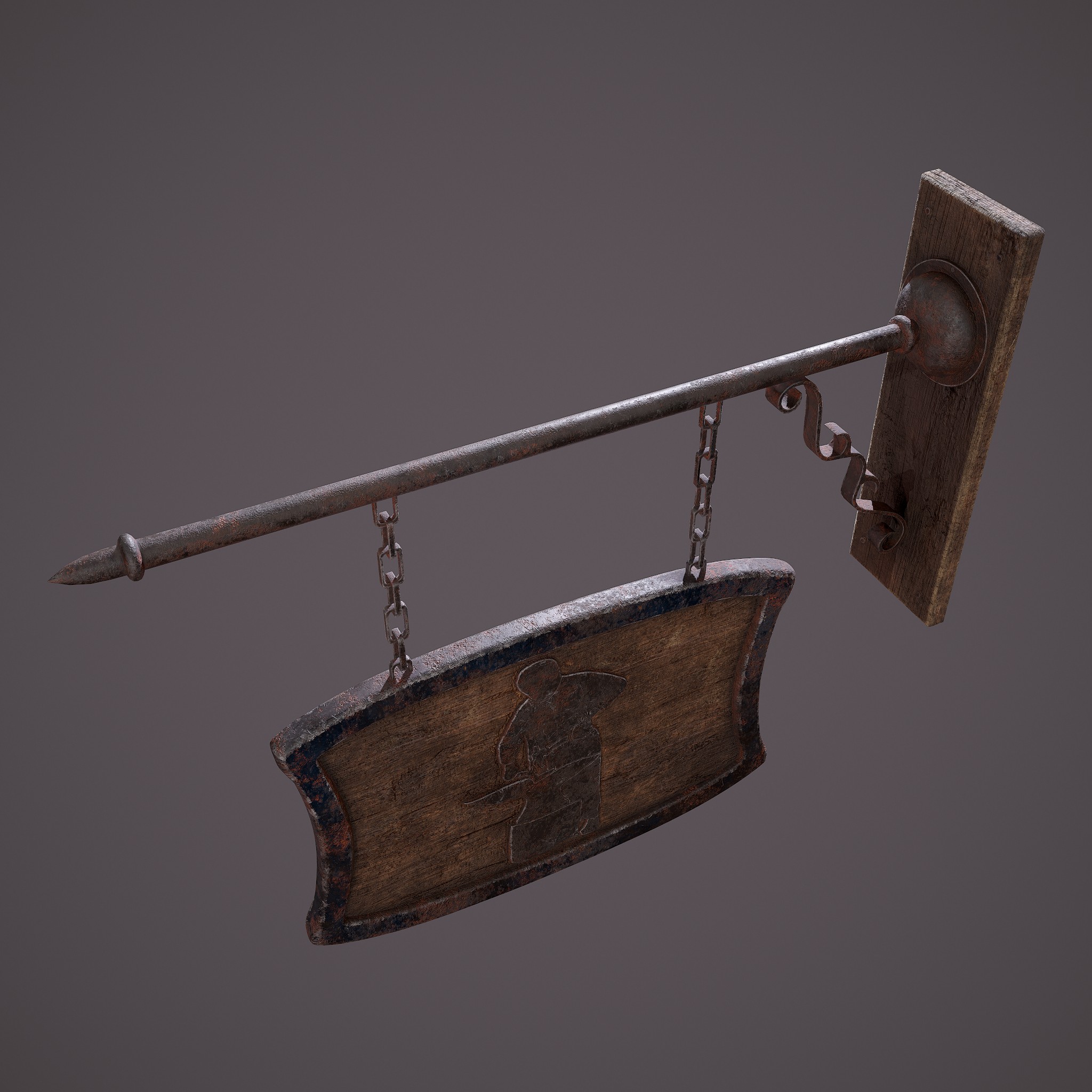 Blacksmith Storefront Sign - 3D Model by Get Dead Entertainment