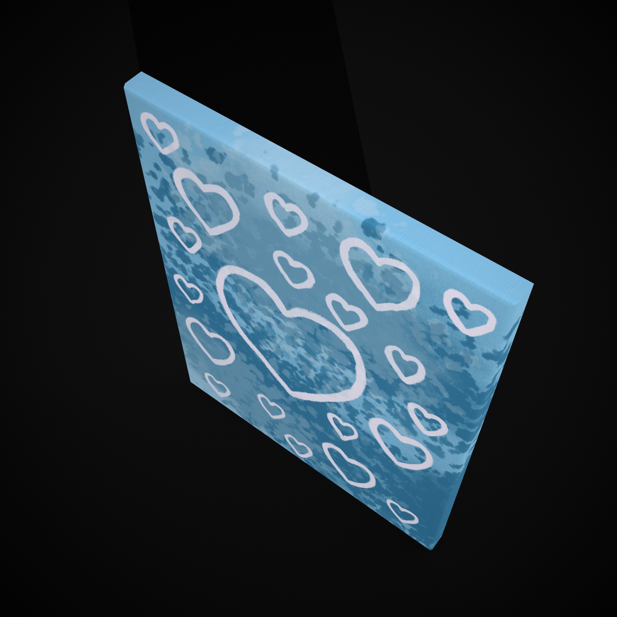Blue Hearts Painting - 3D Model by Get Dead Entertainment
