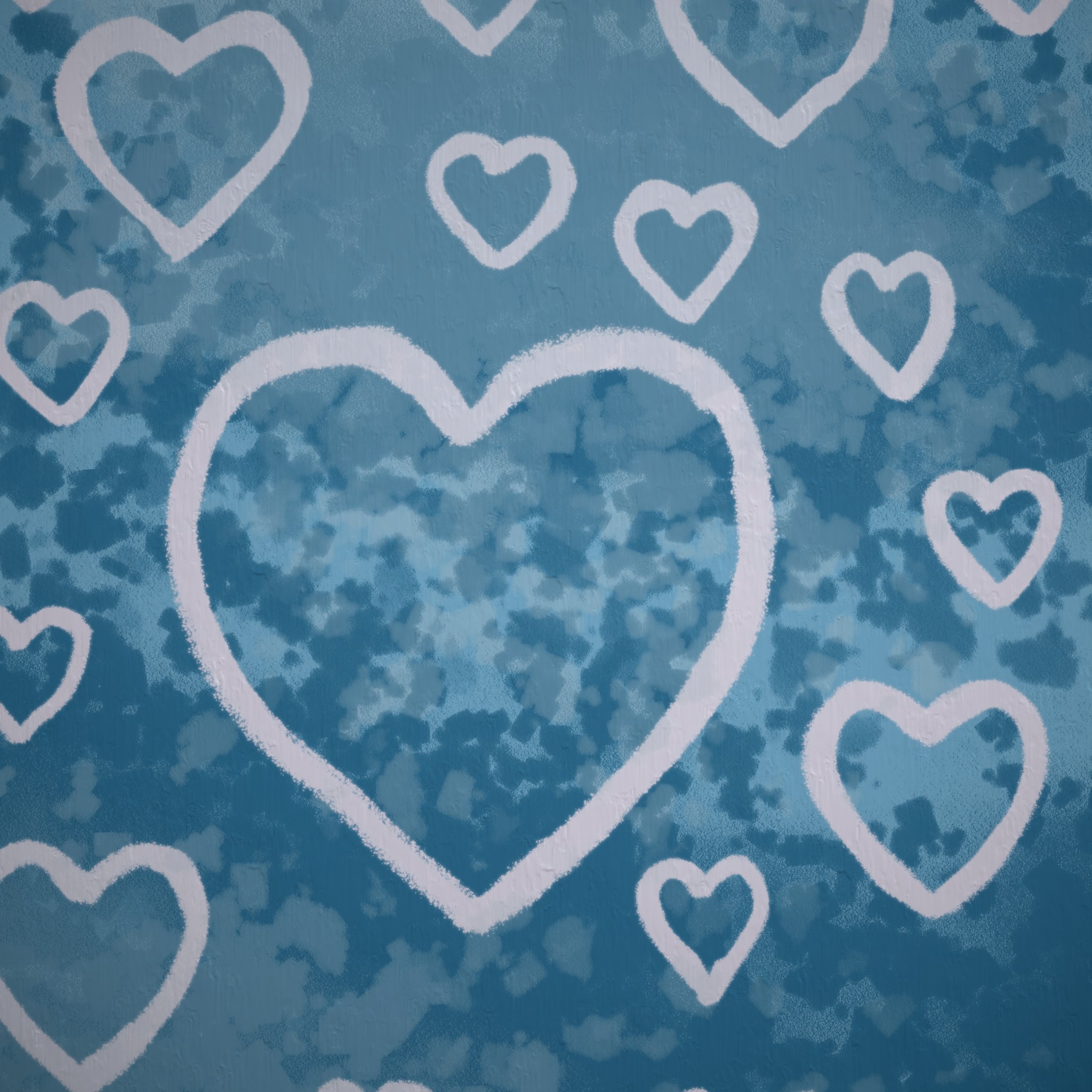 Blue Hearts Painting - 3D Model by Get Dead Entertainment