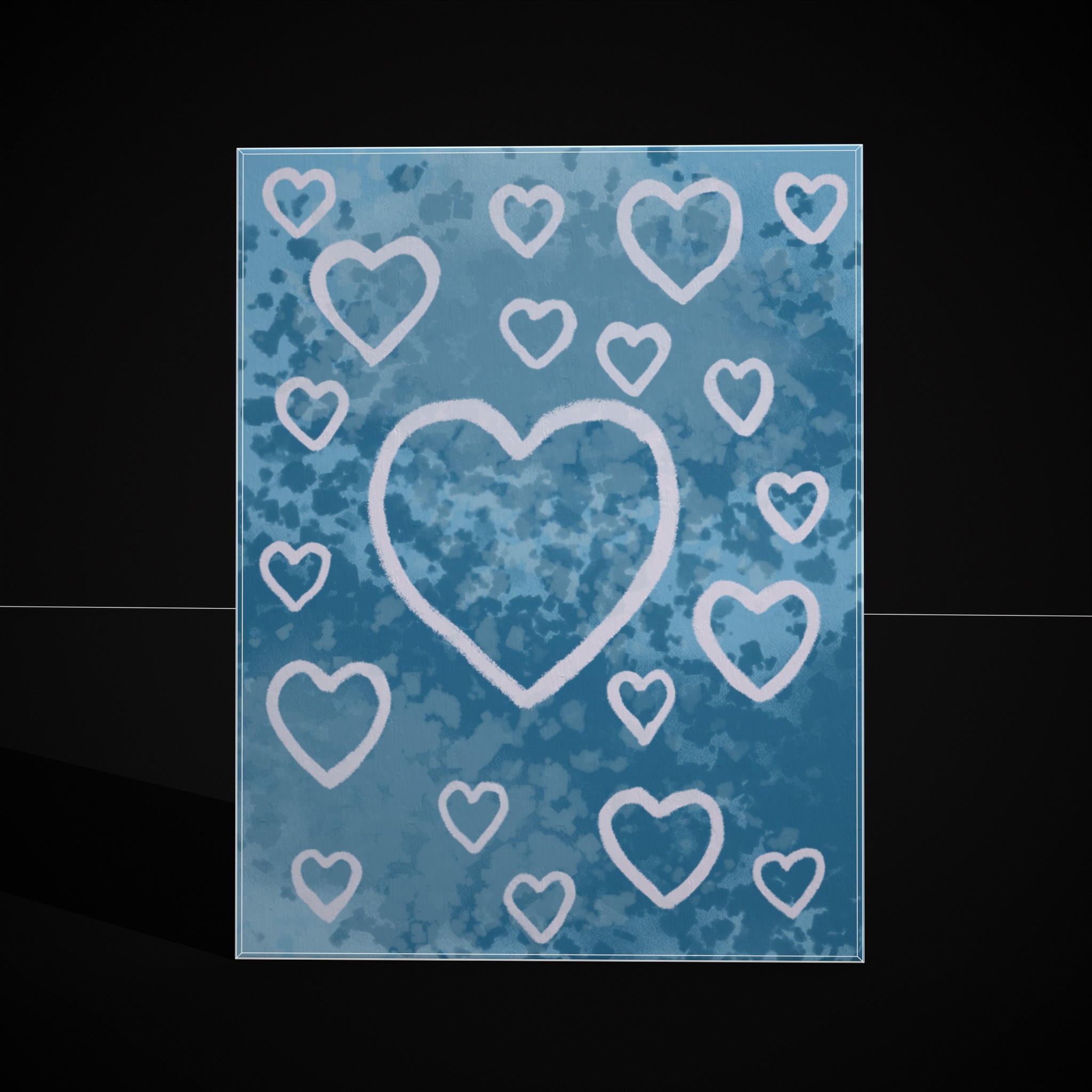 Blue Hearts Painting - 3D Model by Get Dead Entertainment