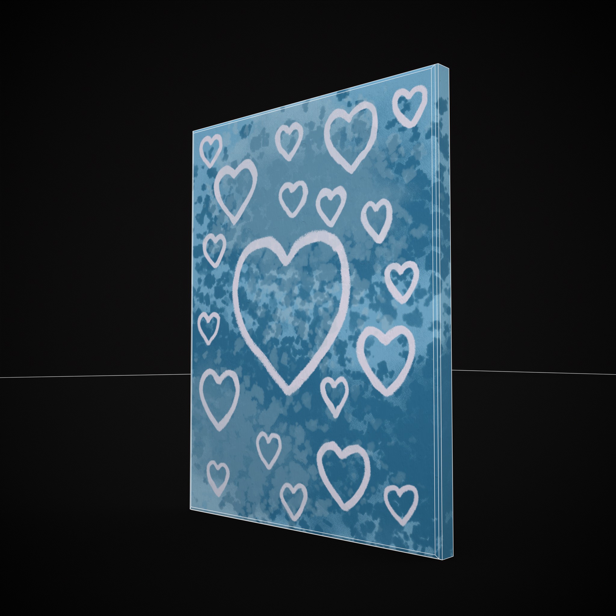 Blue Hearts Painting - 3D Model by Get Dead Entertainment