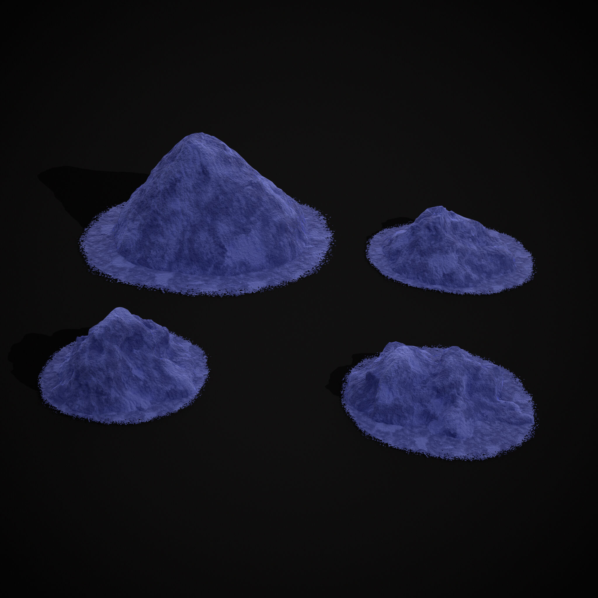 Blue Powder Piles - 3D Model by Get Dead Entertainment