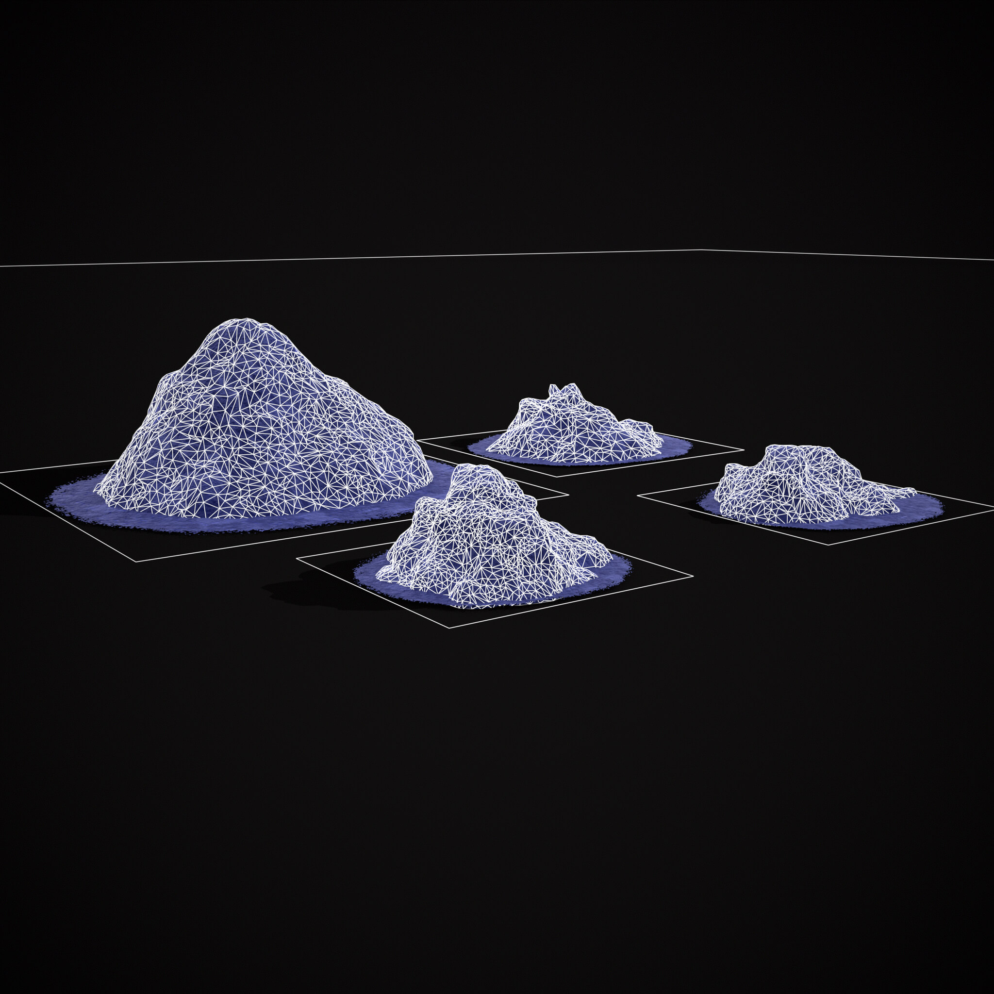 Blue Powder Piles - 3D Model by Get Dead Entertainment
