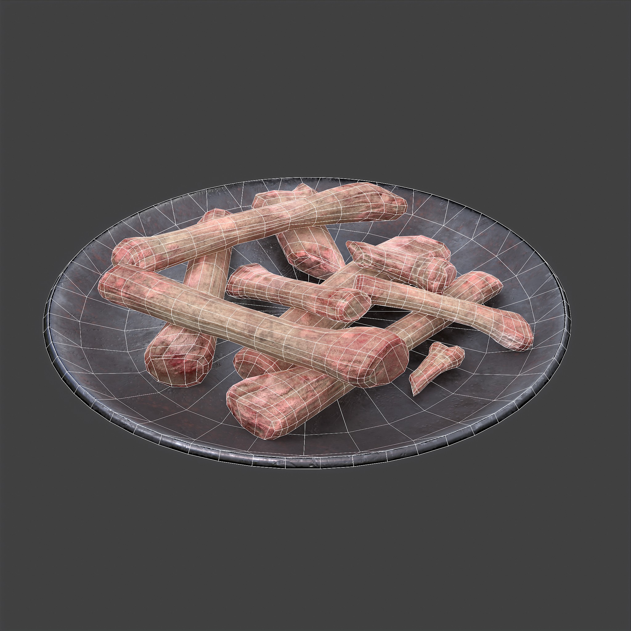 Bones on Plate - 3D Model by Get Dead Entertainment