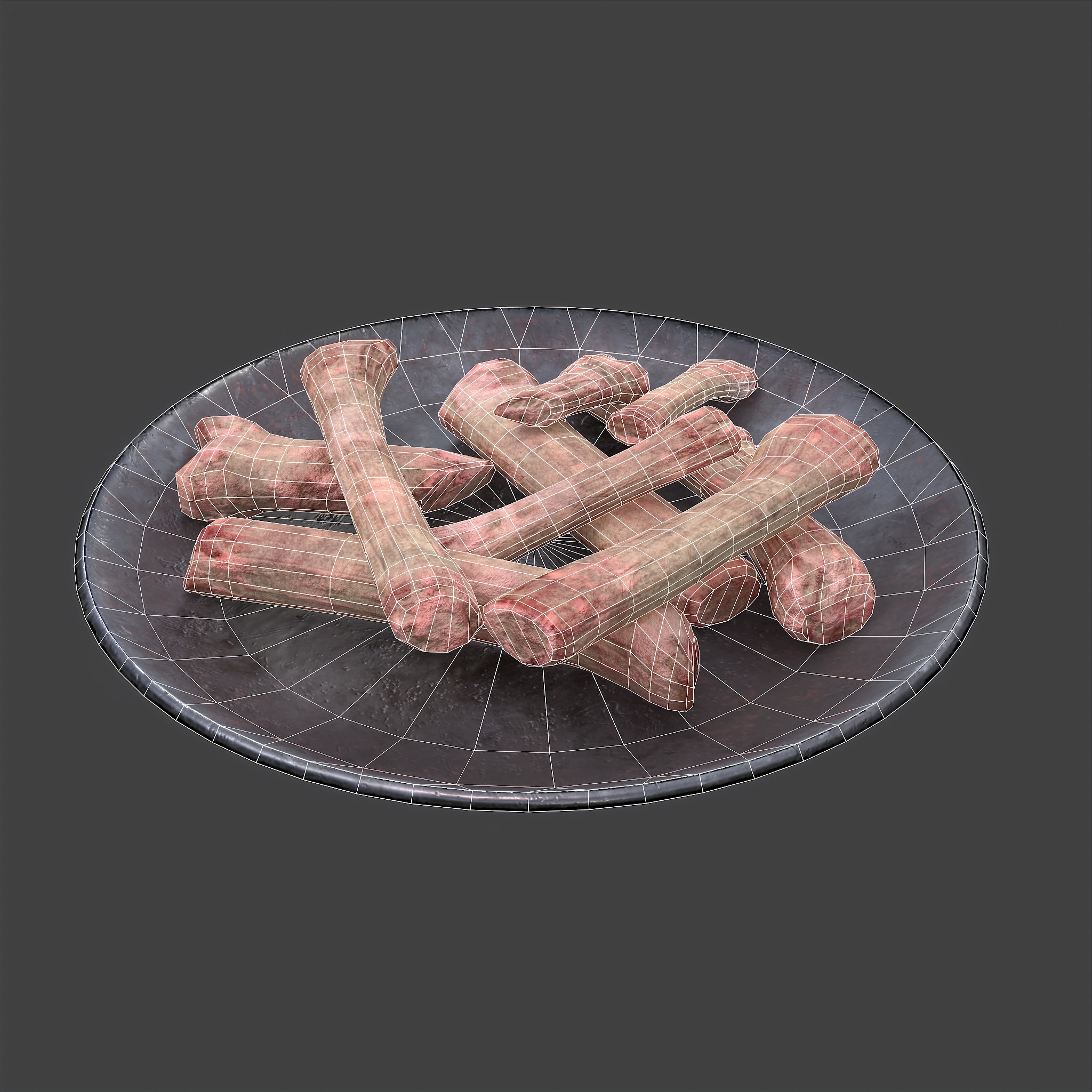 Bones on Plate - 3D Model by Get Dead Entertainment