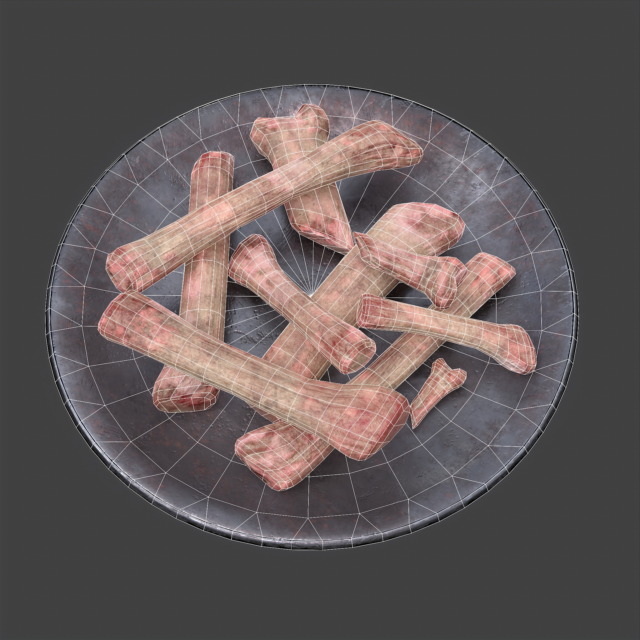 Bones on Plate - 3D Model by Get Dead Entertainment