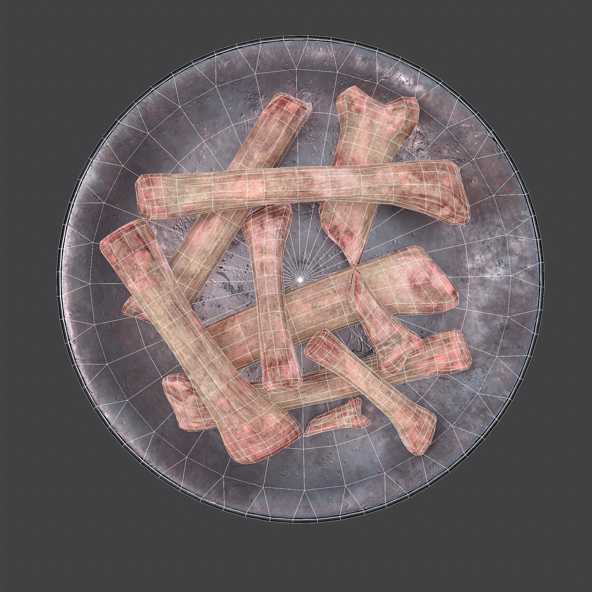 Bones on Plate - 3D Model by Get Dead Entertainment