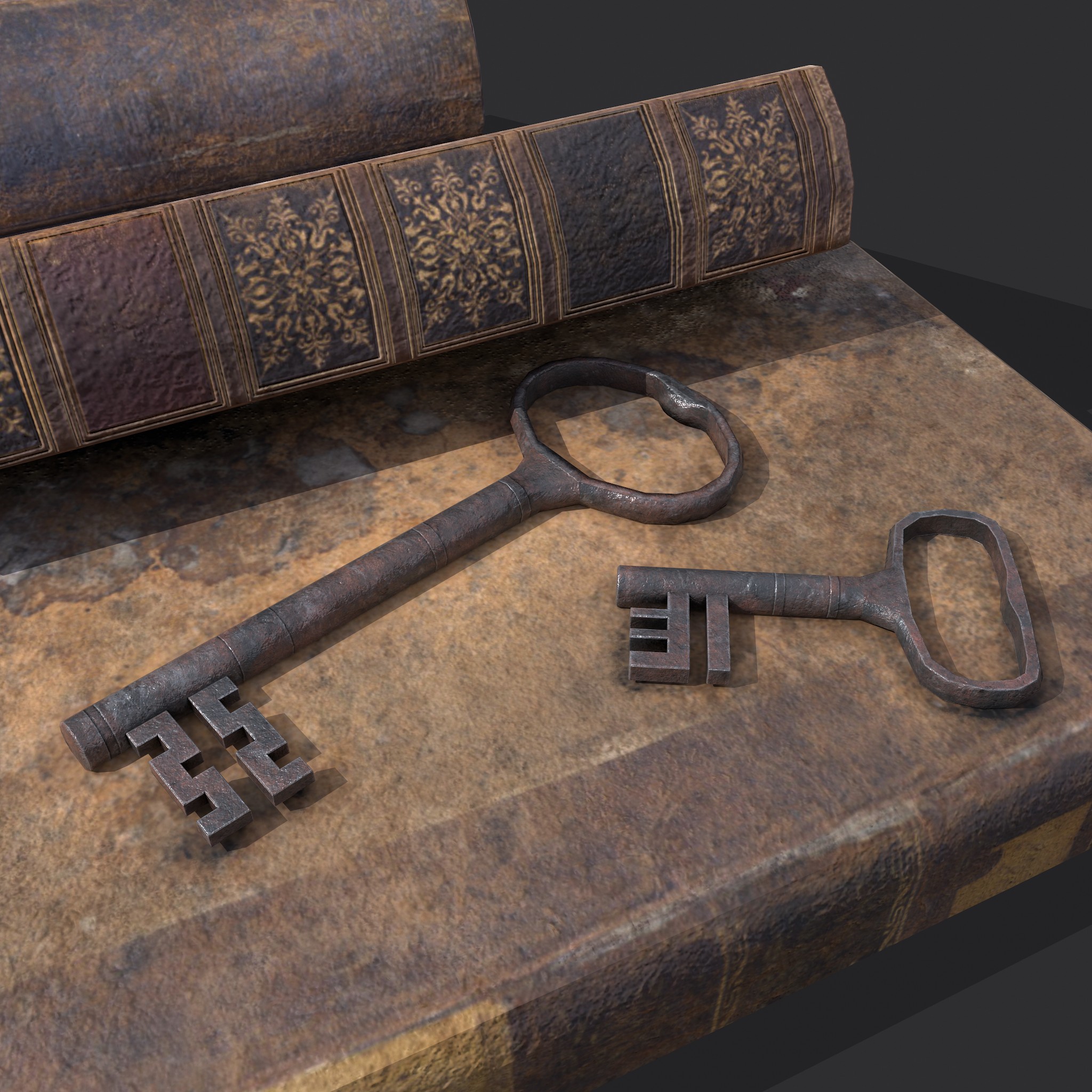 Books and Key - 3D Model by Get Dead Entertainment