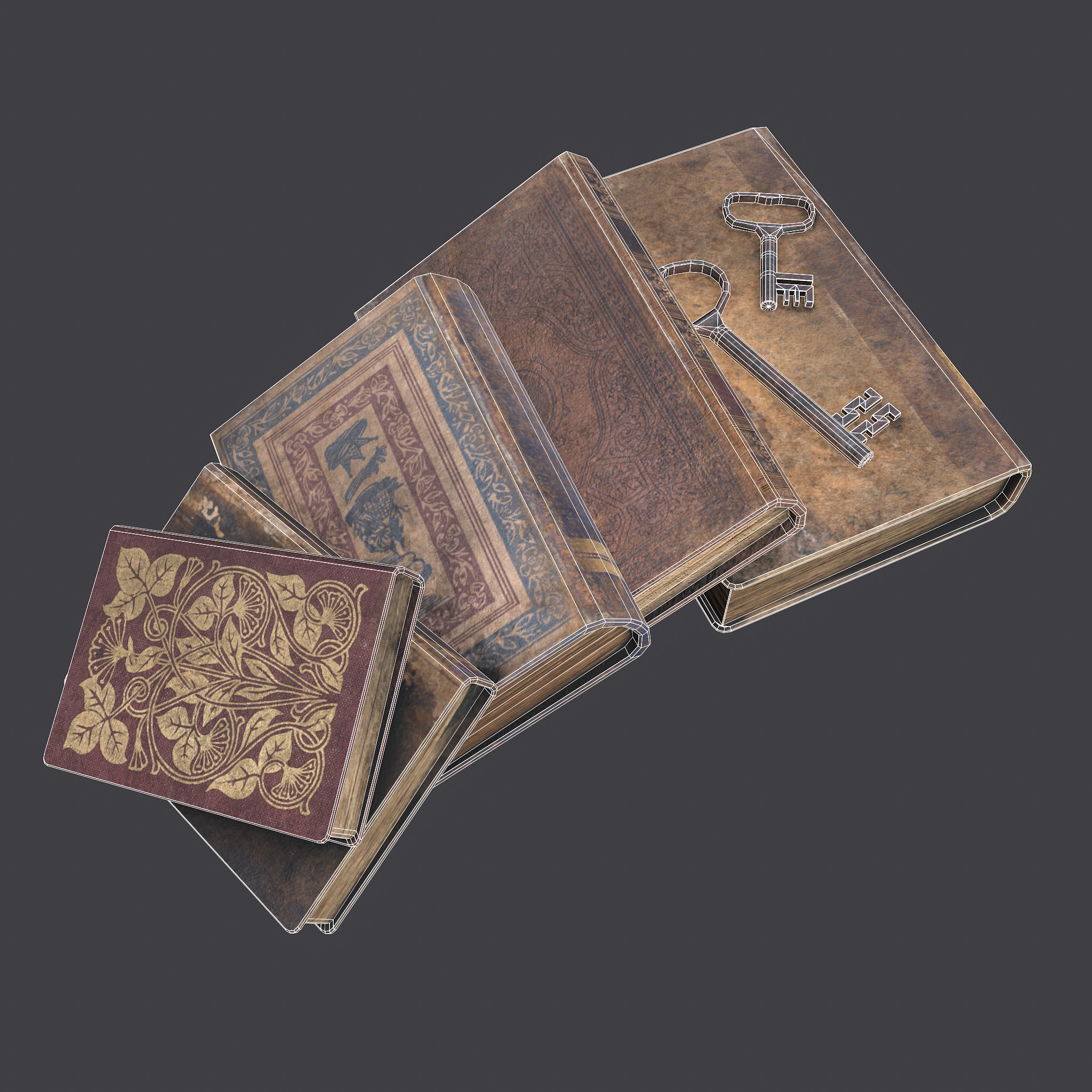 Books and Key - 3D Model by Get Dead Entertainment