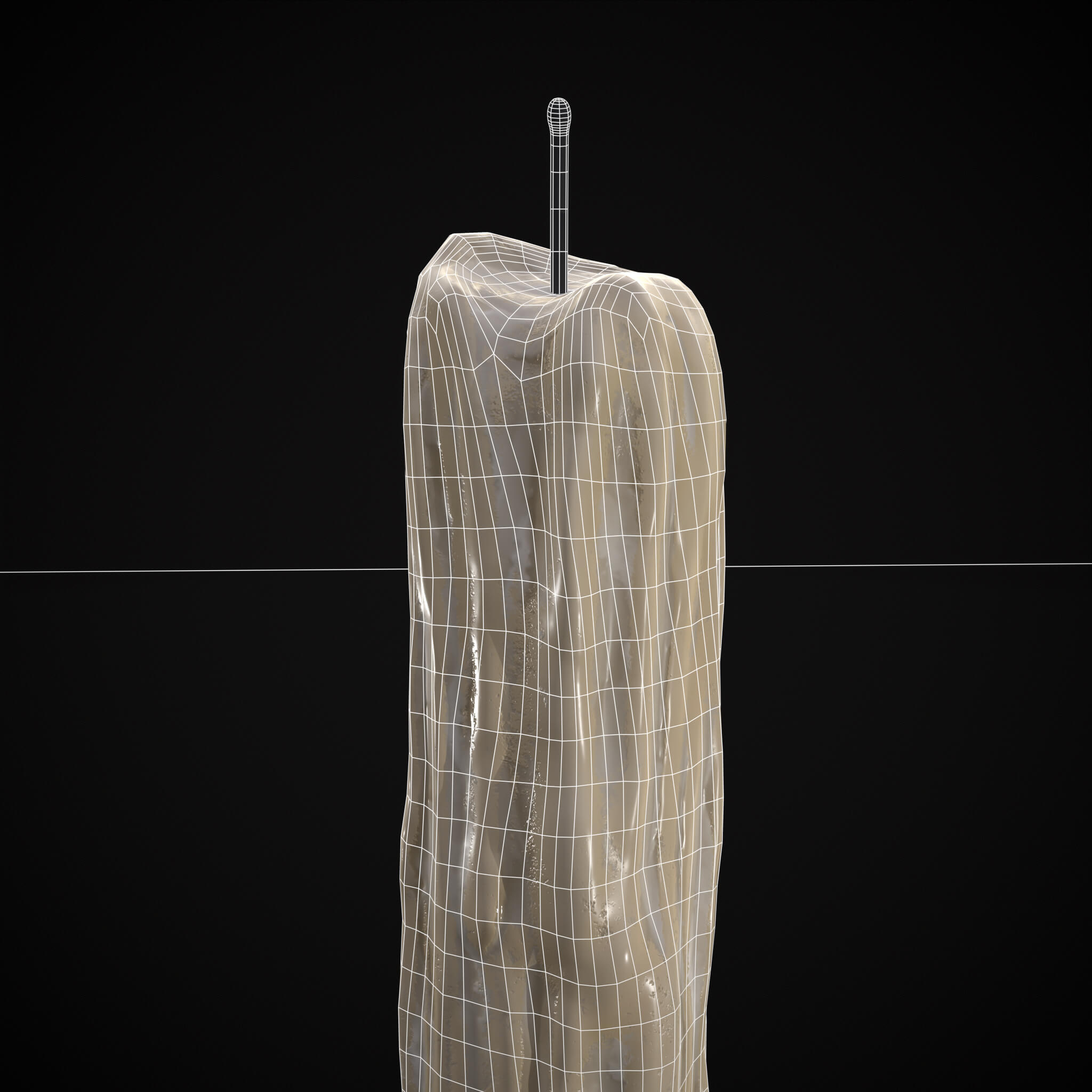 Brass Taper Melted Candle - 3D Model by Get Dead Entertainment