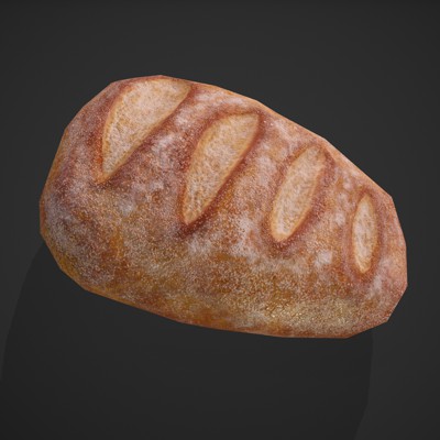 Bread Low Poly Model by Get Dead Entertainment