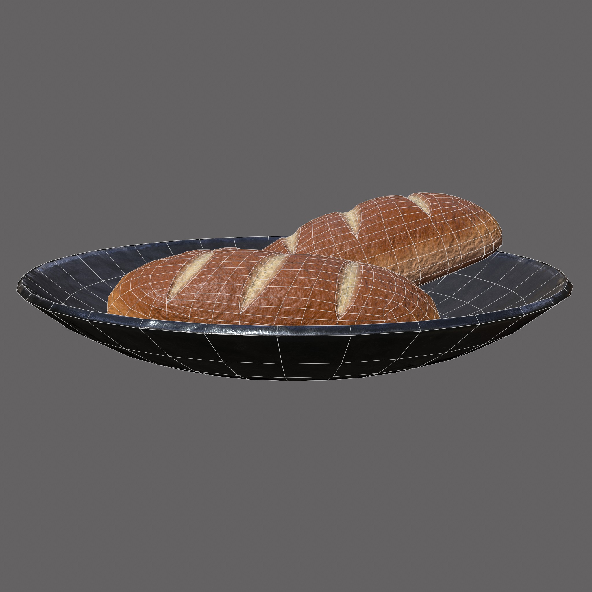 Breads on Plate - 3D Model by Get Dead Entertainment