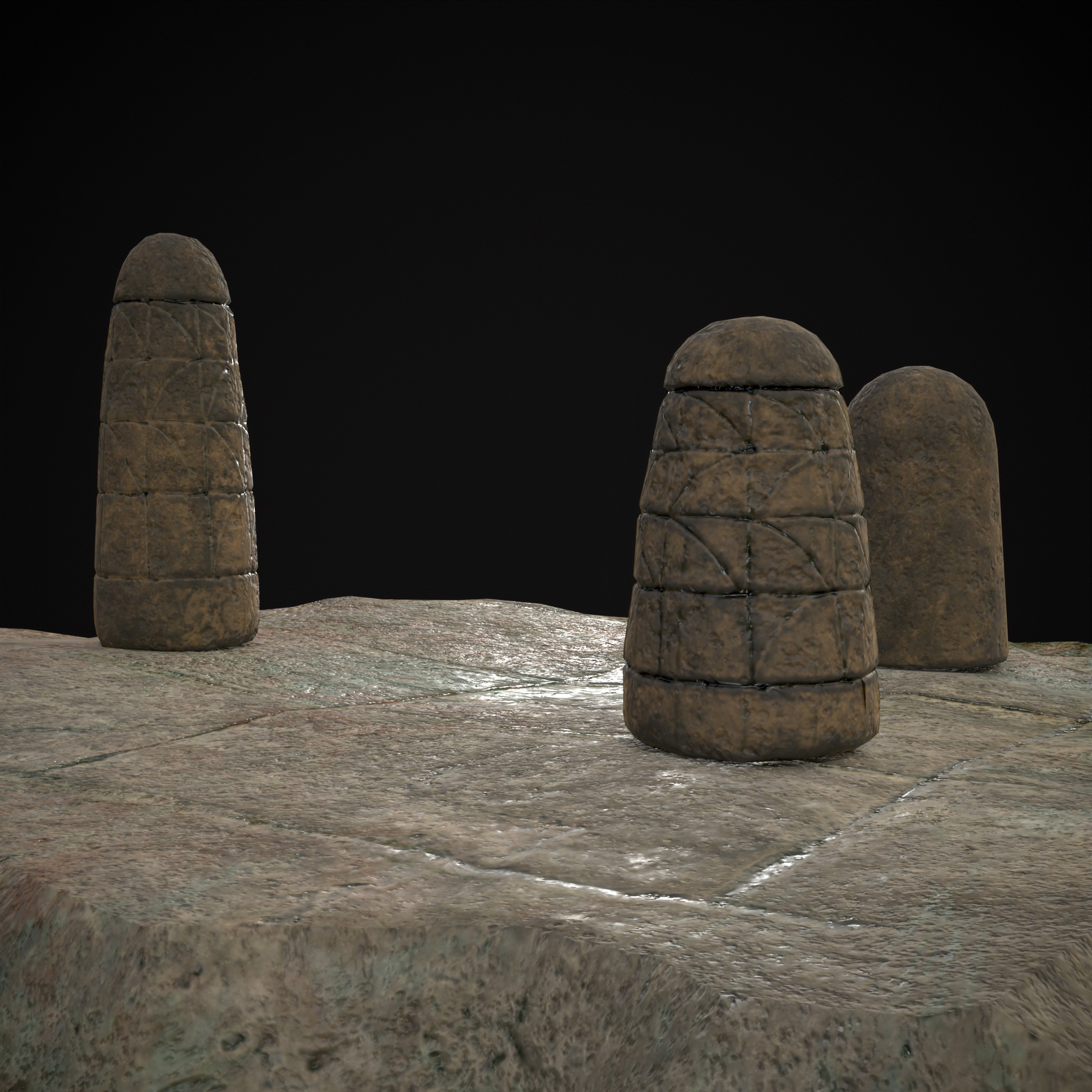 Broken Ancient Harappa Chess Board - 3D Model by Get Dead Entertainment