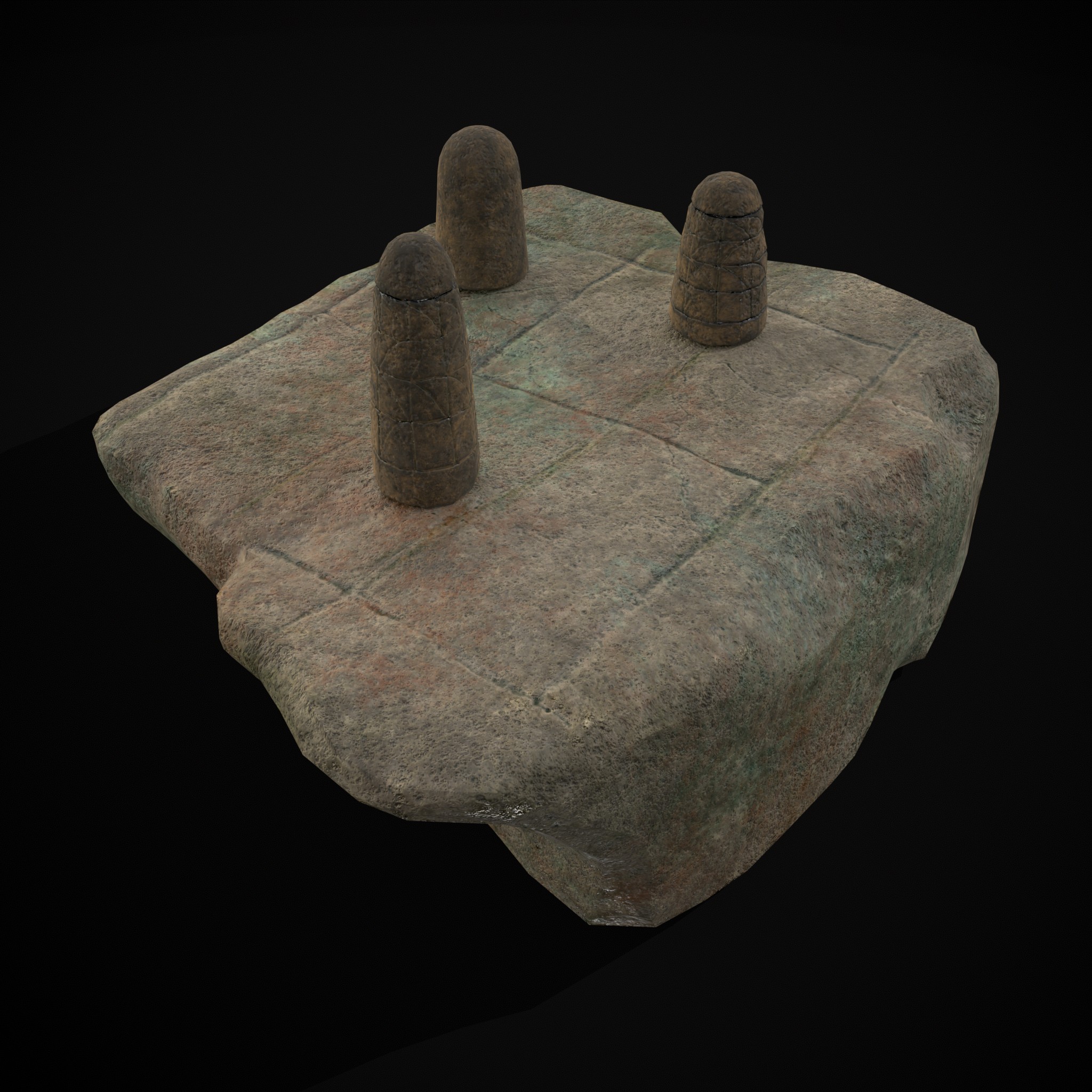 Broken Ancient Harappa Chess Board - 3D Model by Get Dead Entertainment