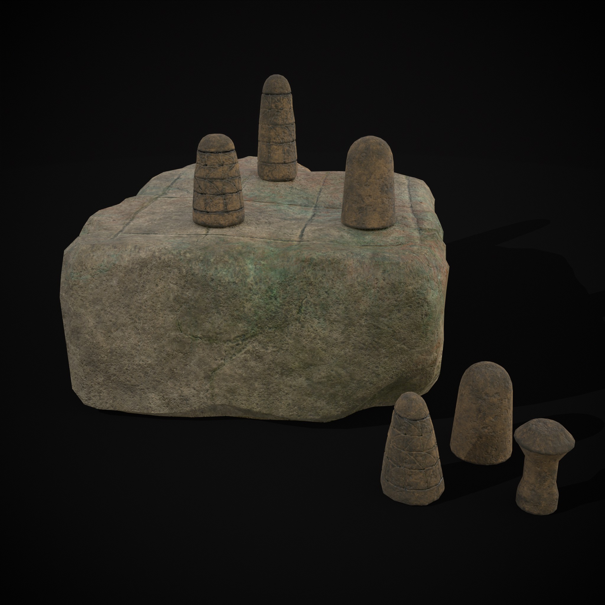 Broken Ancient Harappa Chess Board - 3D Model by Get Dead Entertainment