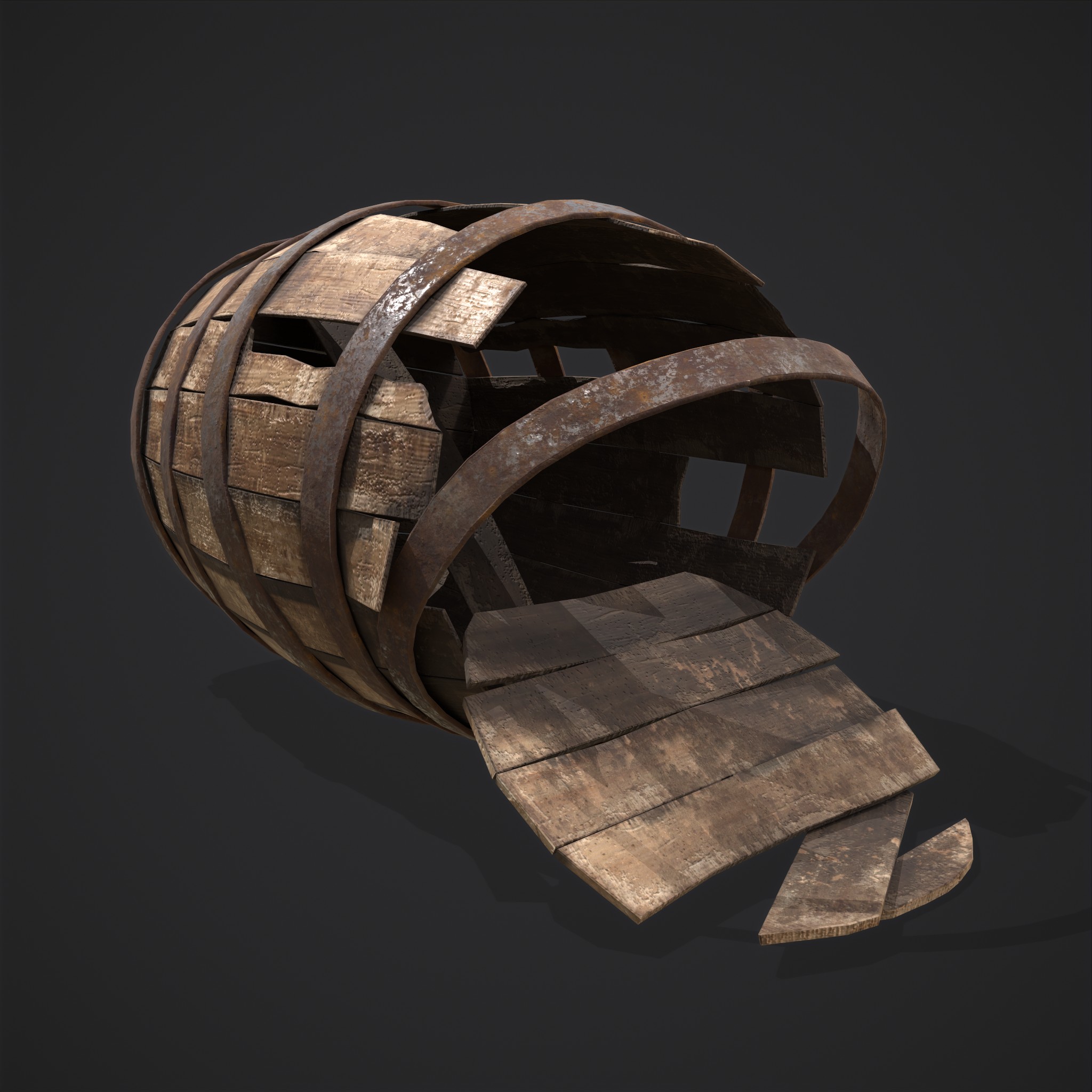 Broken Barrel - 3D Model by Get Dead Entertainment