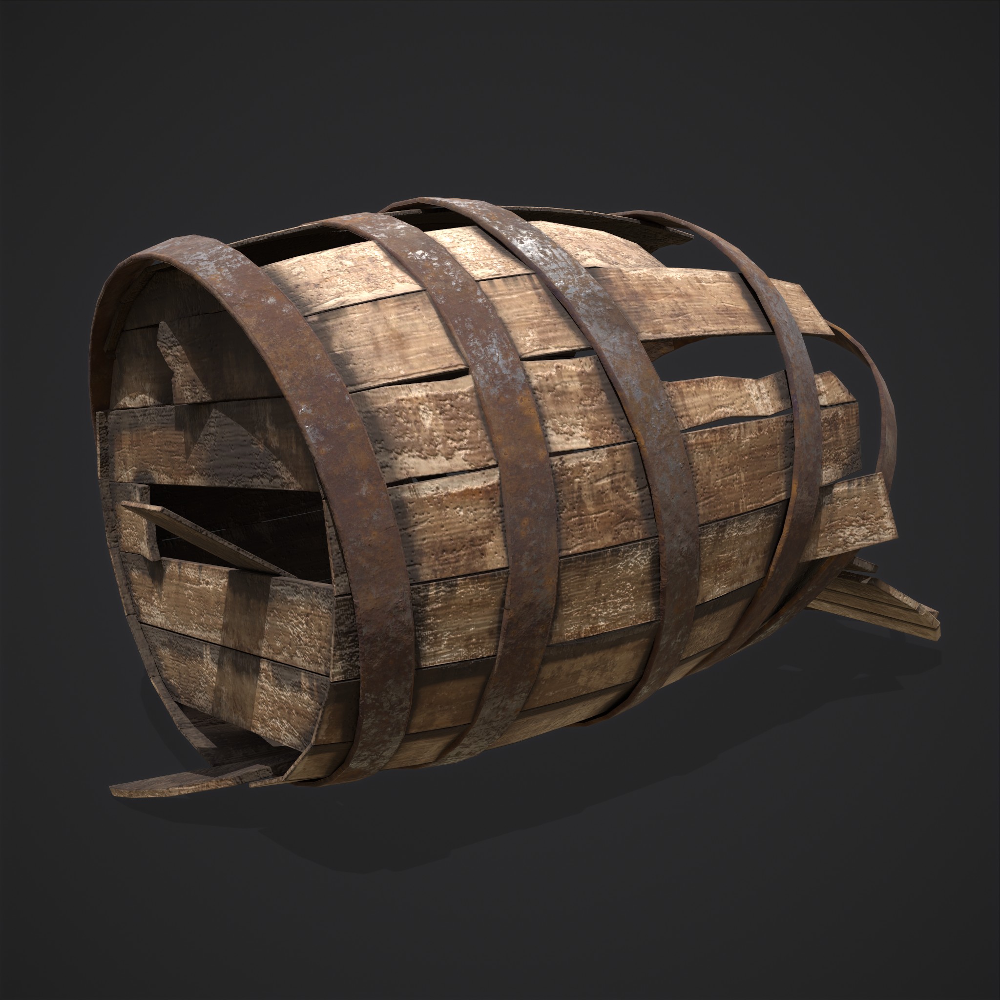 Broken Barrel - 3D Model by Get Dead Entertainment