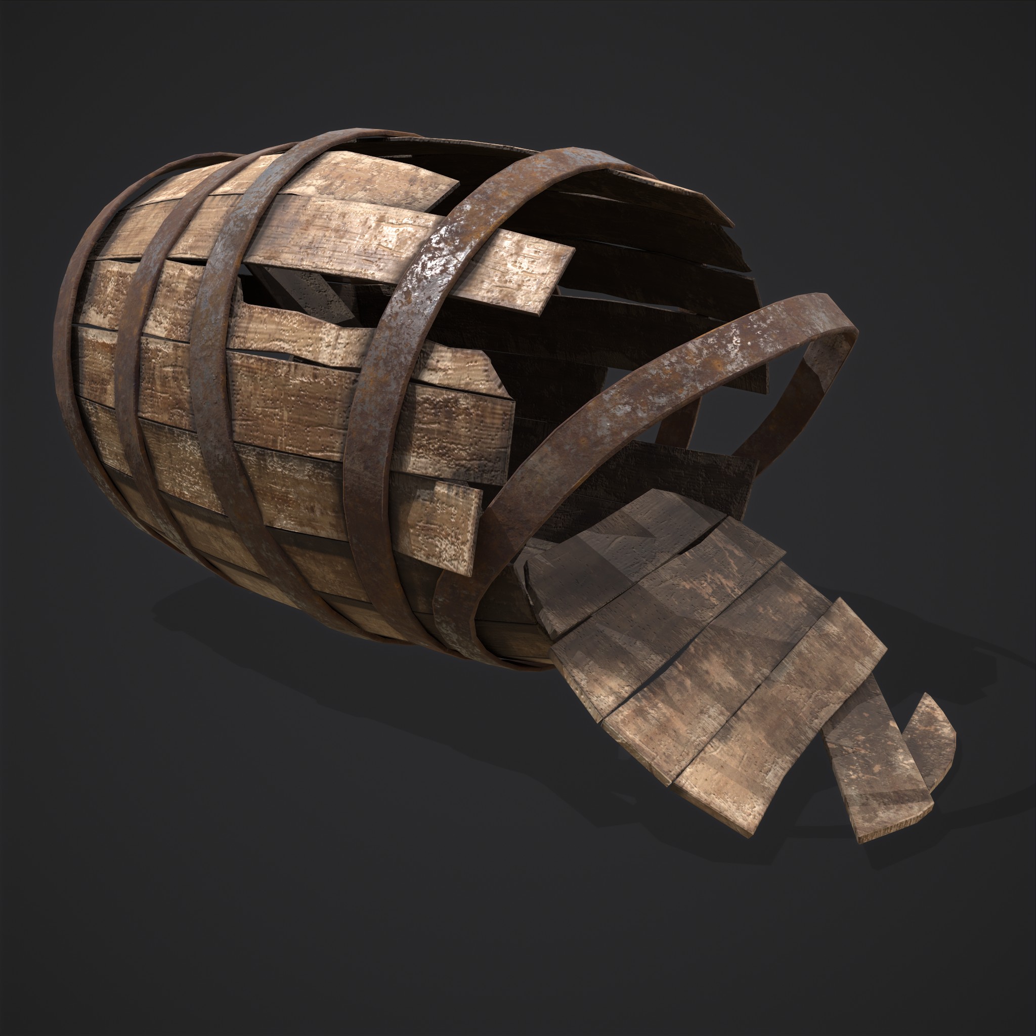 Broken Barrel - 3D Model by Get Dead Entertainment