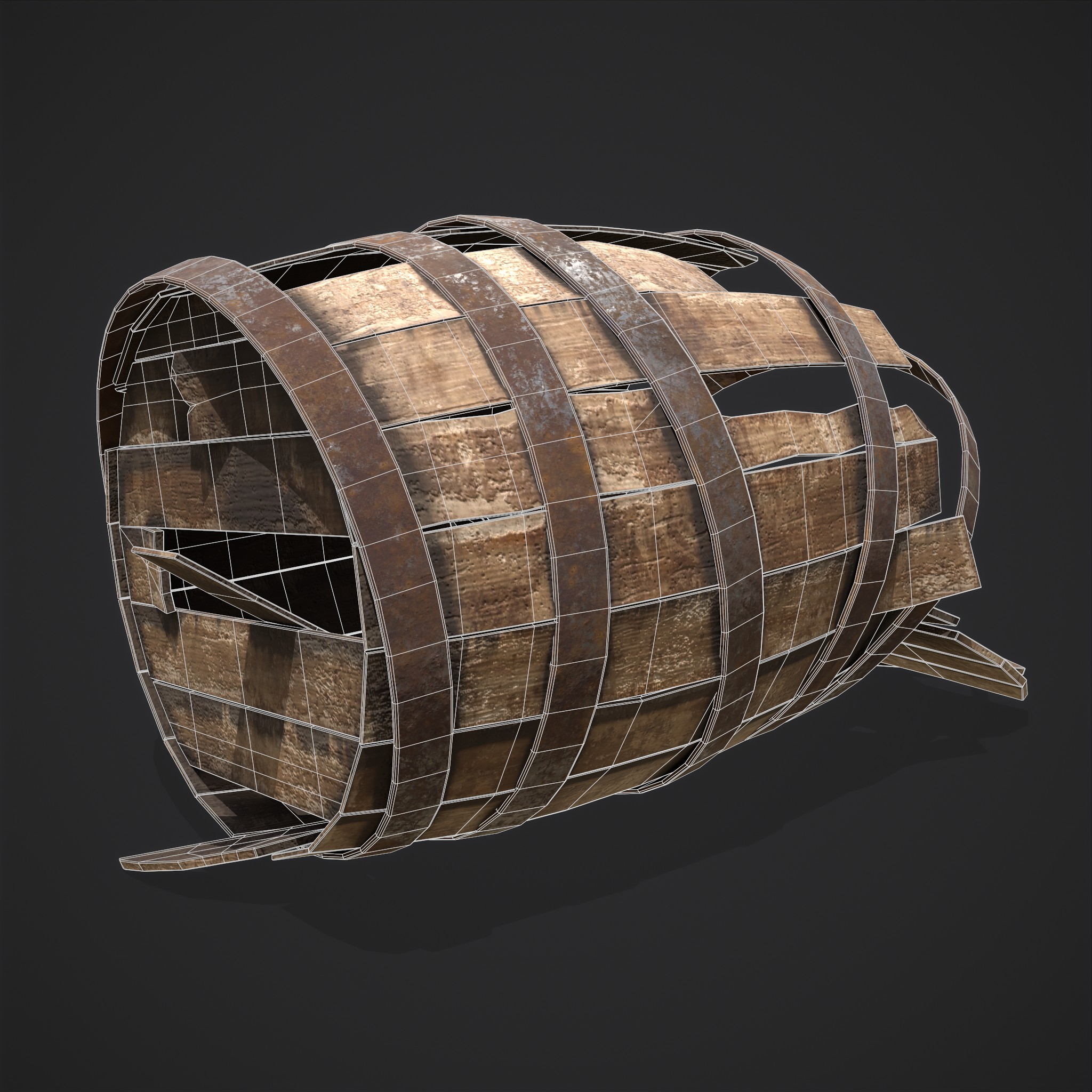 Broken Barrel - 3D Model by Get Dead Entertainment