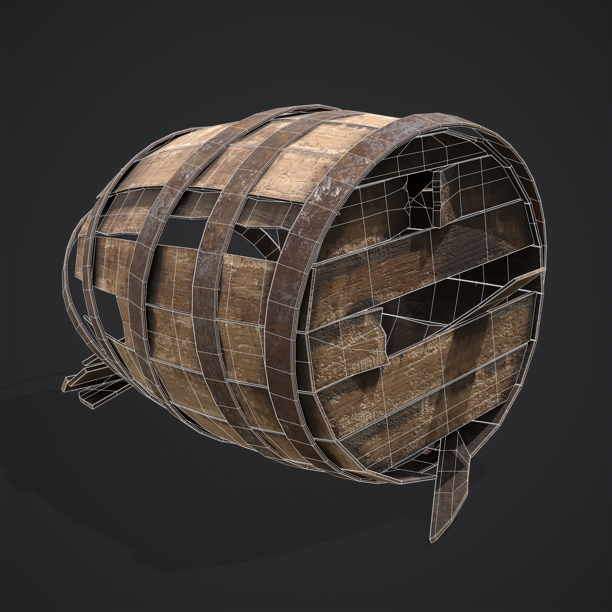 Broken Barrel - 3D Model by Get Dead Entertainment