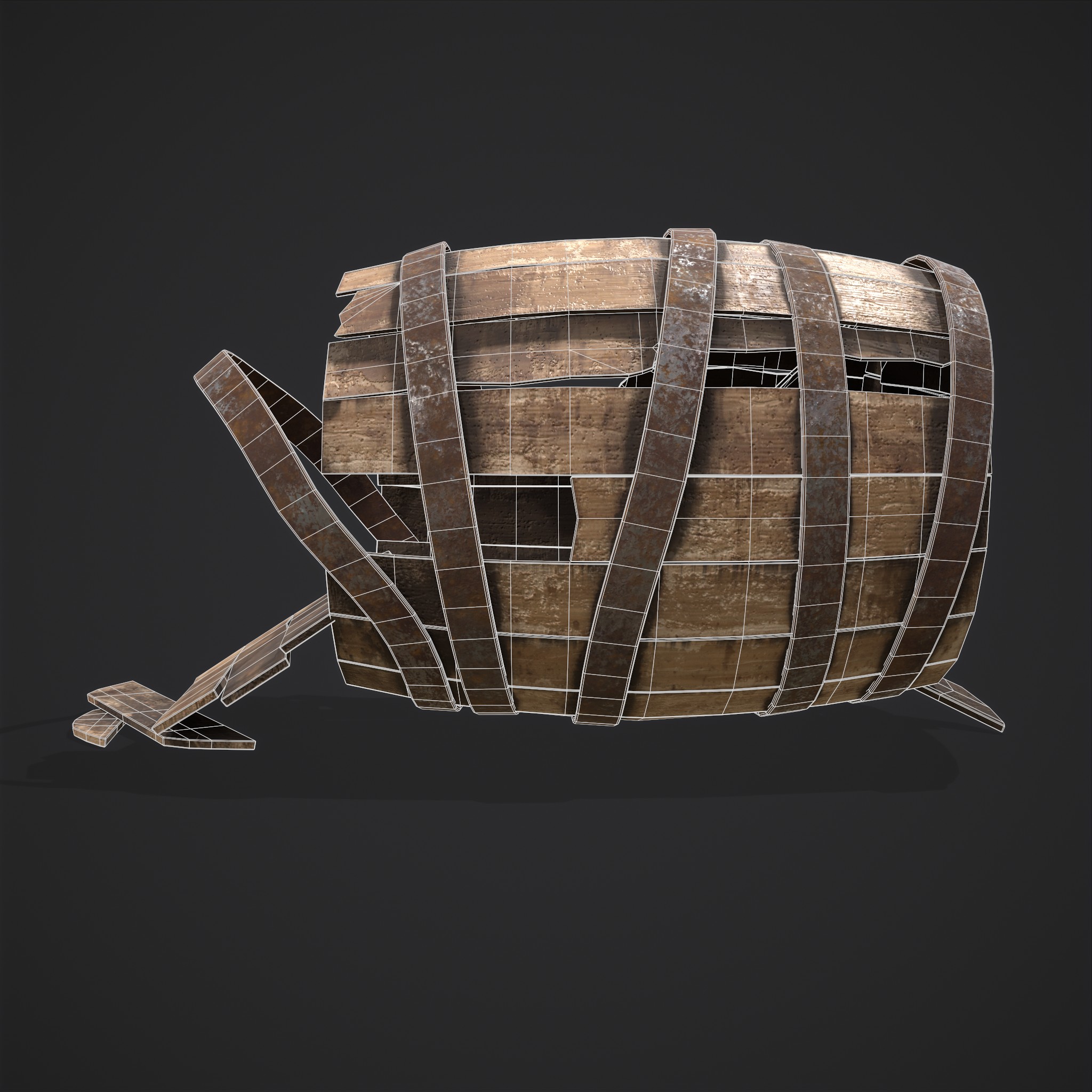 Broken Barrel - 3D Model by Get Dead Entertainment