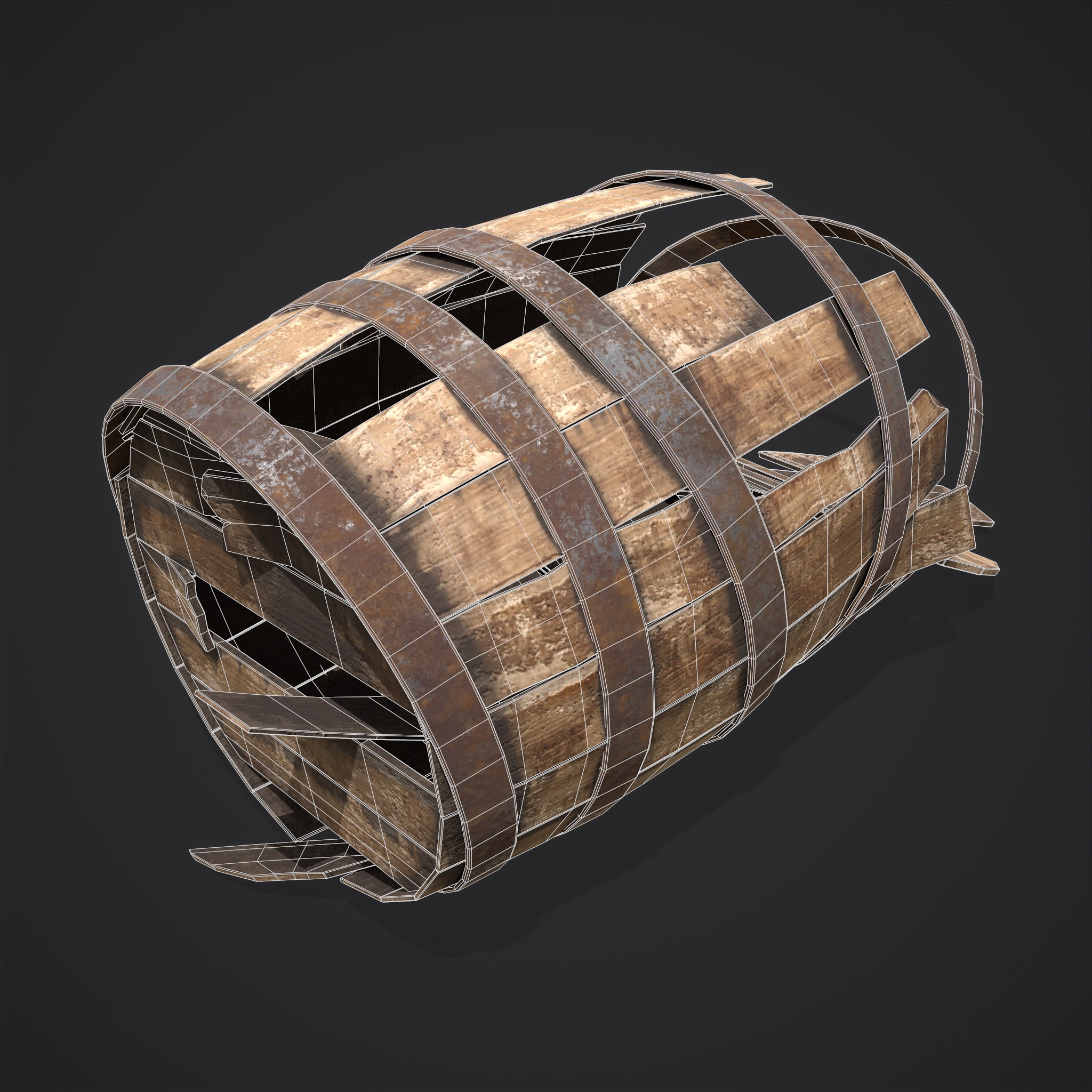 Broken Barrel - 3D Model by Get Dead Entertainment