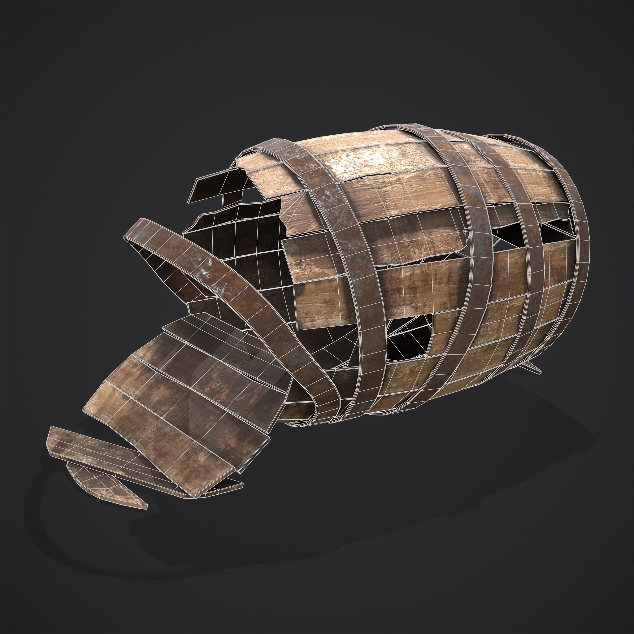Broken Barrel - 3D Model by Get Dead Entertainment