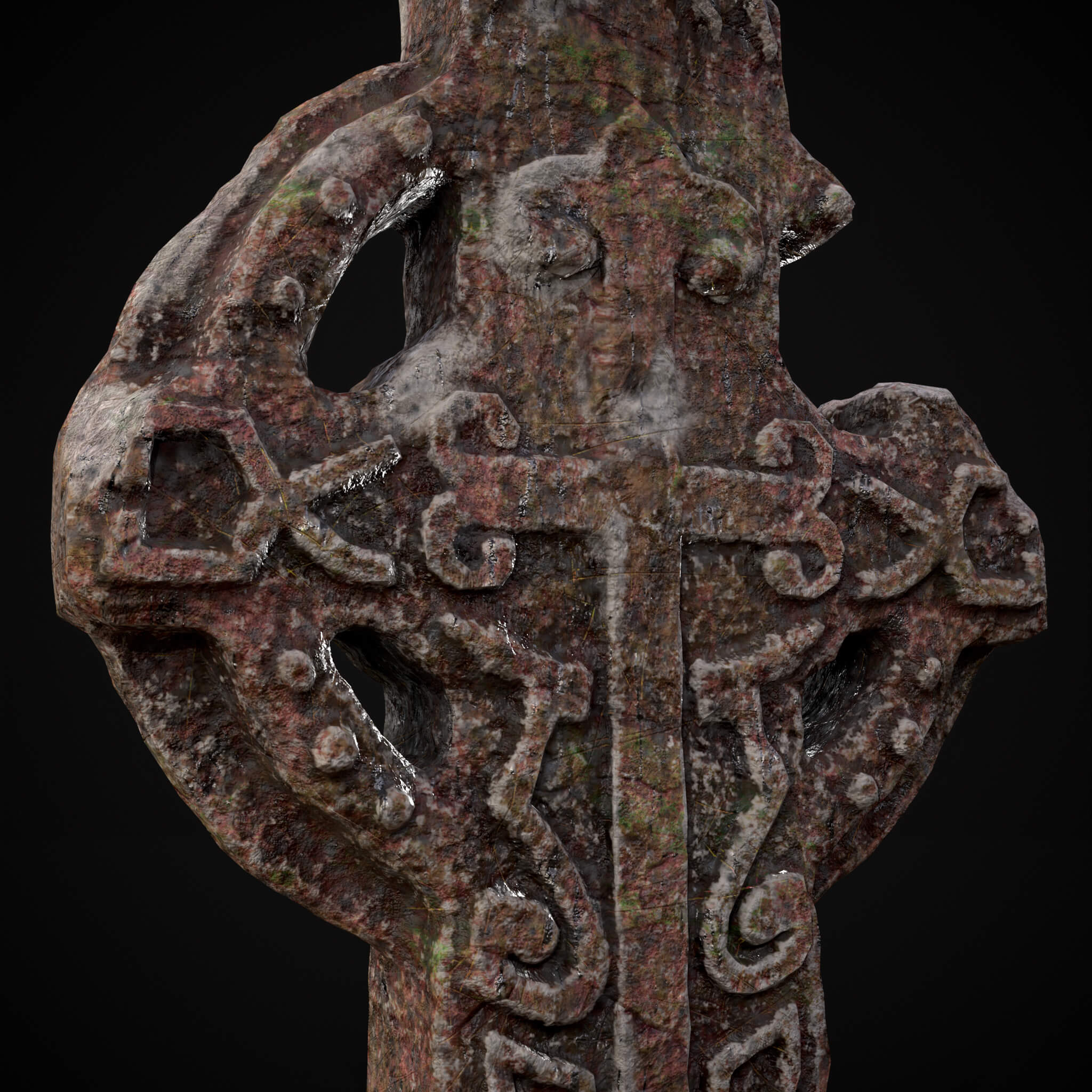Broken Crusader Cross Gravestone - 3D Model by Get Dead Entertainment