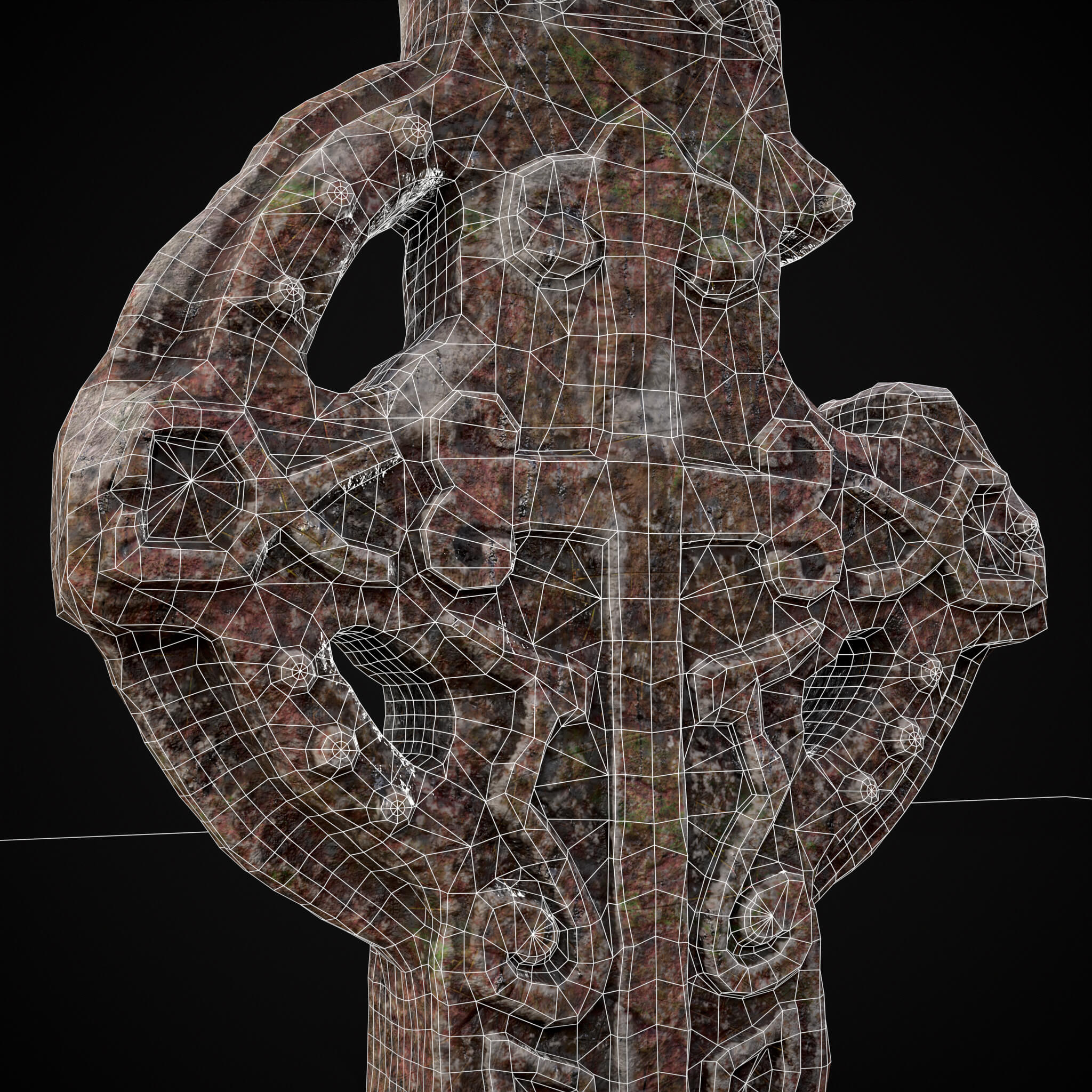 Broken Crusader Cross Gravestone - 3D Model by Get Dead Entertainment