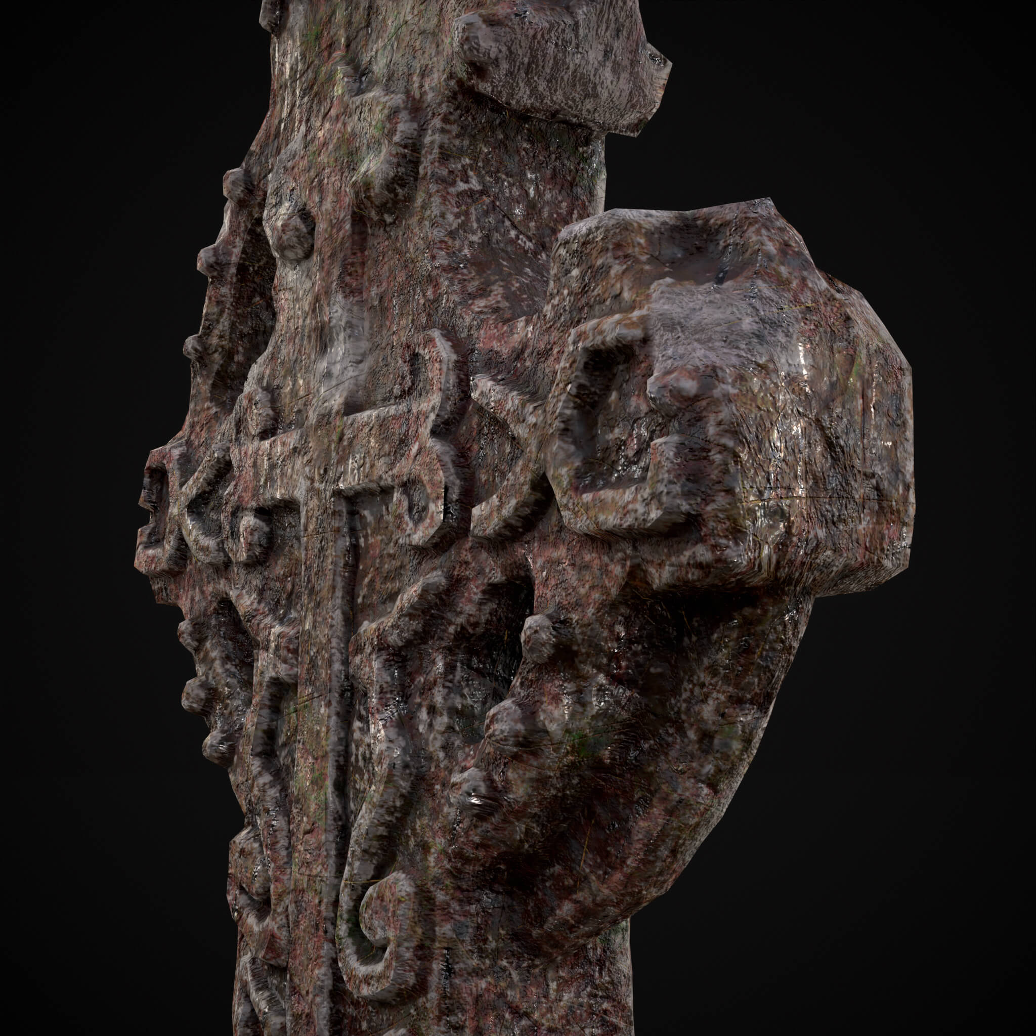 Broken Crusader Cross Gravestone - 3D Model by Get Dead Entertainment