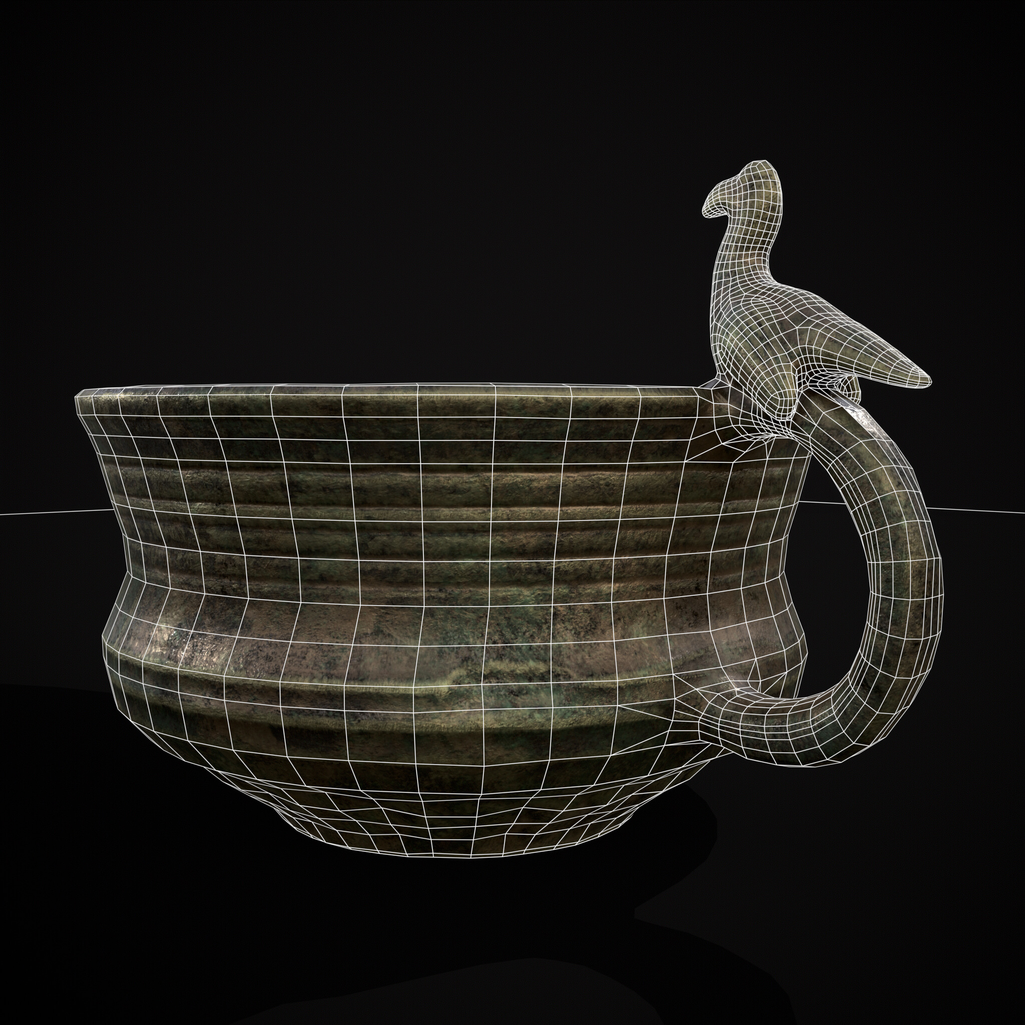 Bronze Bird Handle Cup - 3D Model by Get Dead Entertainment
