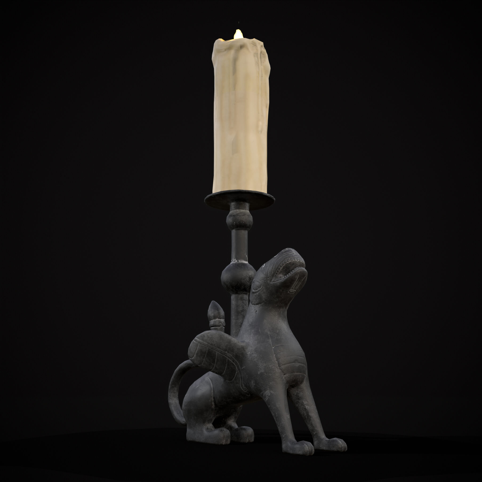 Bronze Chimera Candlestick - 3D Model by Get Dead Entertainment