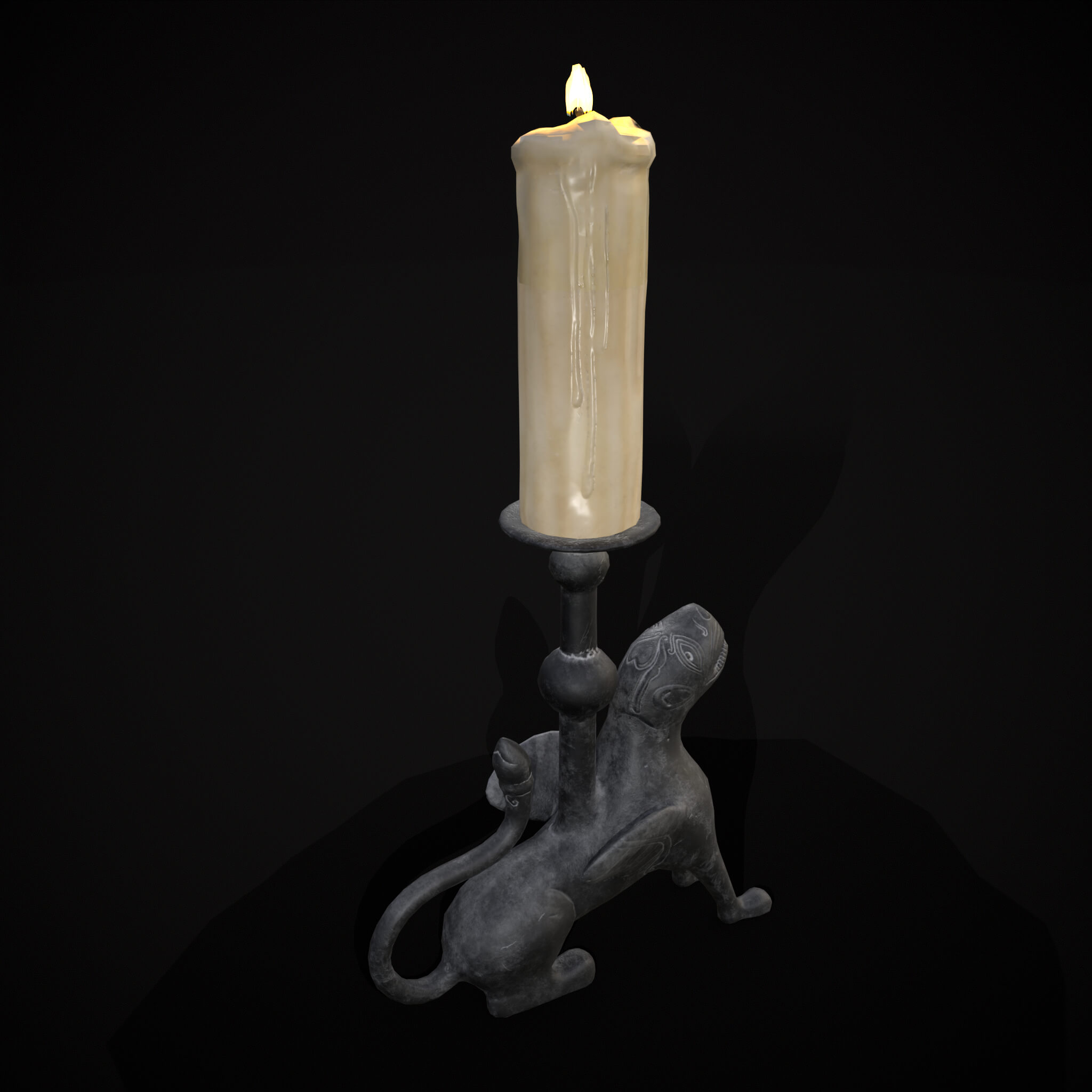 Bronze Chimera Candlestick - 3D Model by Get Dead Entertainment