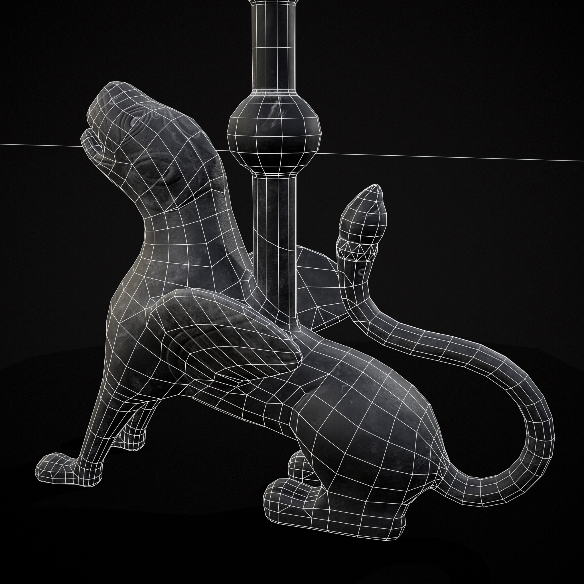 Bronze Chimera Candlestick - 3D Model by Get Dead Entertainment