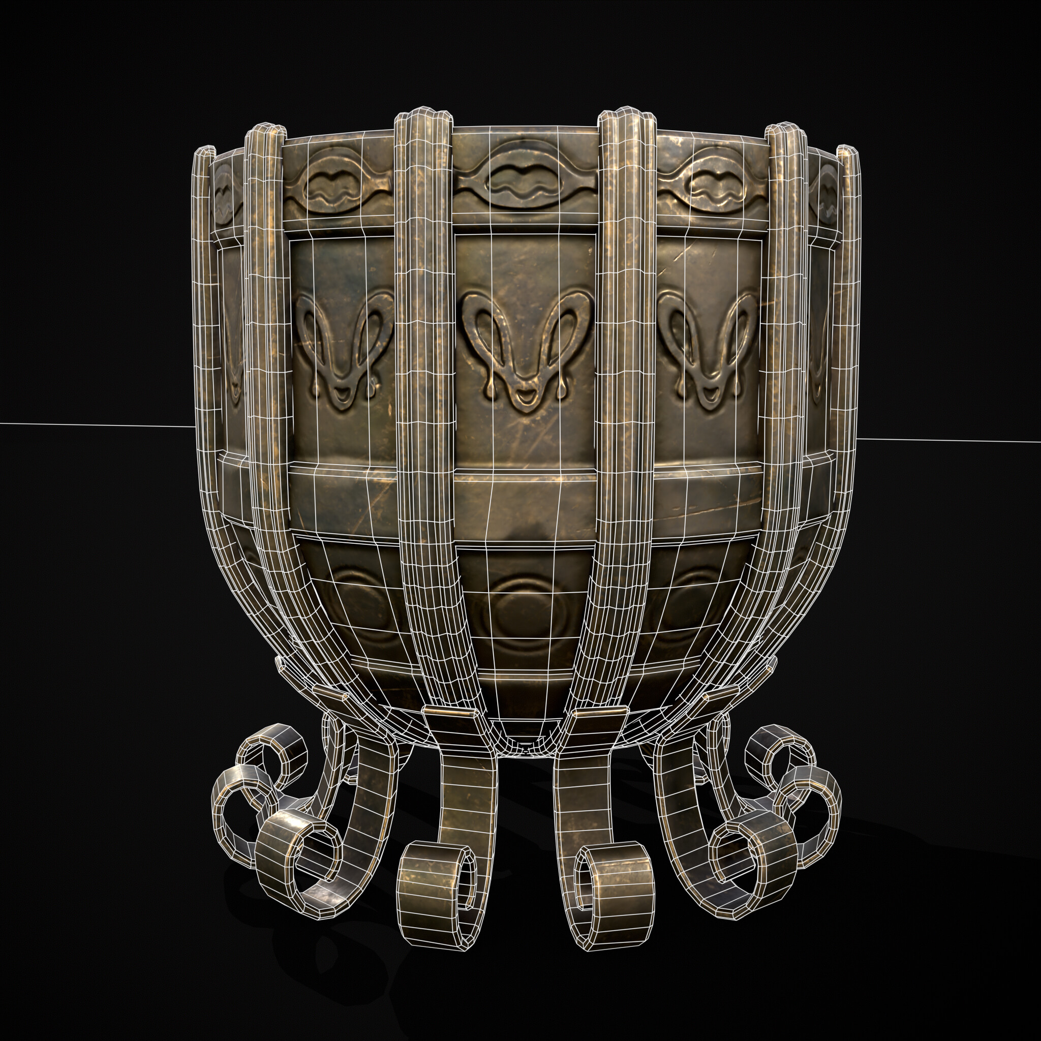 Bronze Decorative Cauldron - 3D Model by Get Dead Entertainment