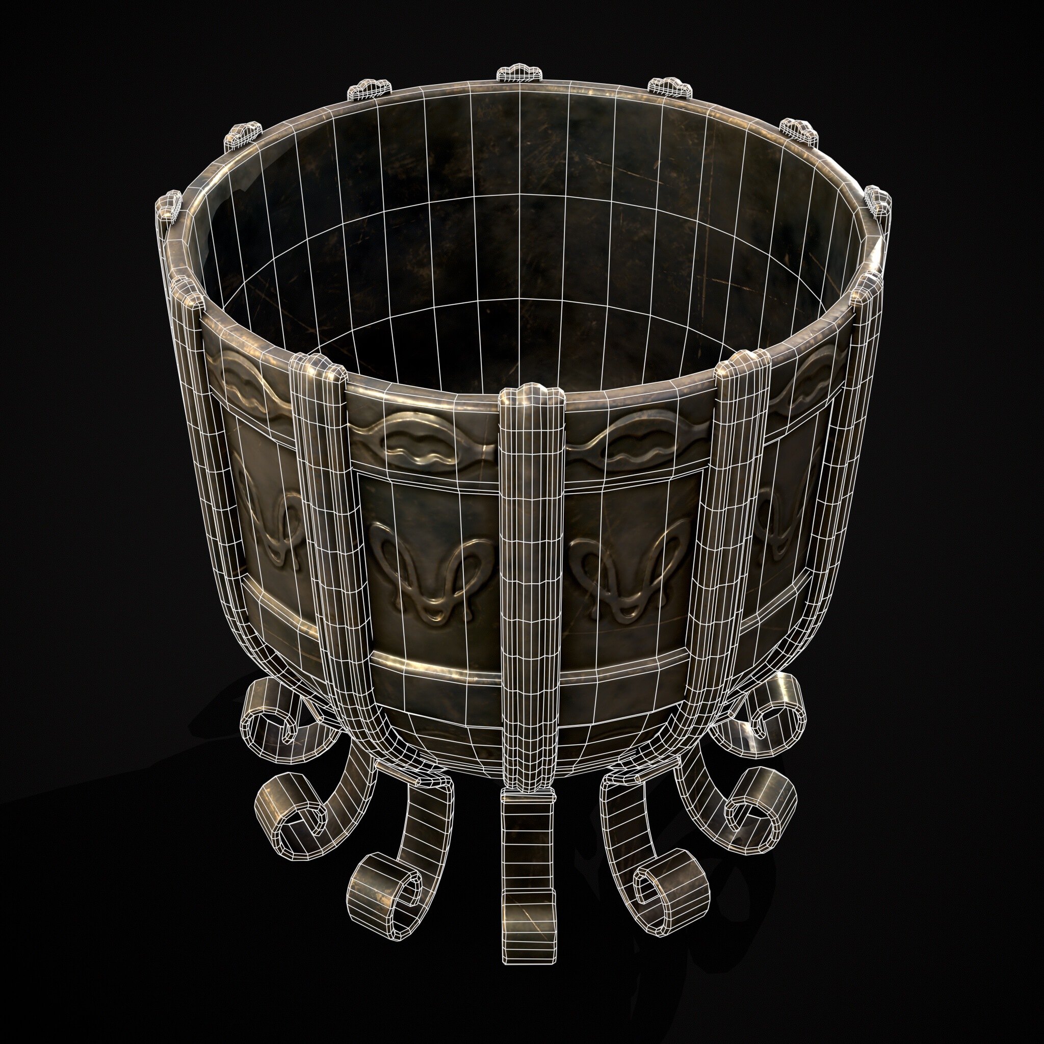 Bronze Decorative Cauldron - 3D Model by Get Dead Entertainment