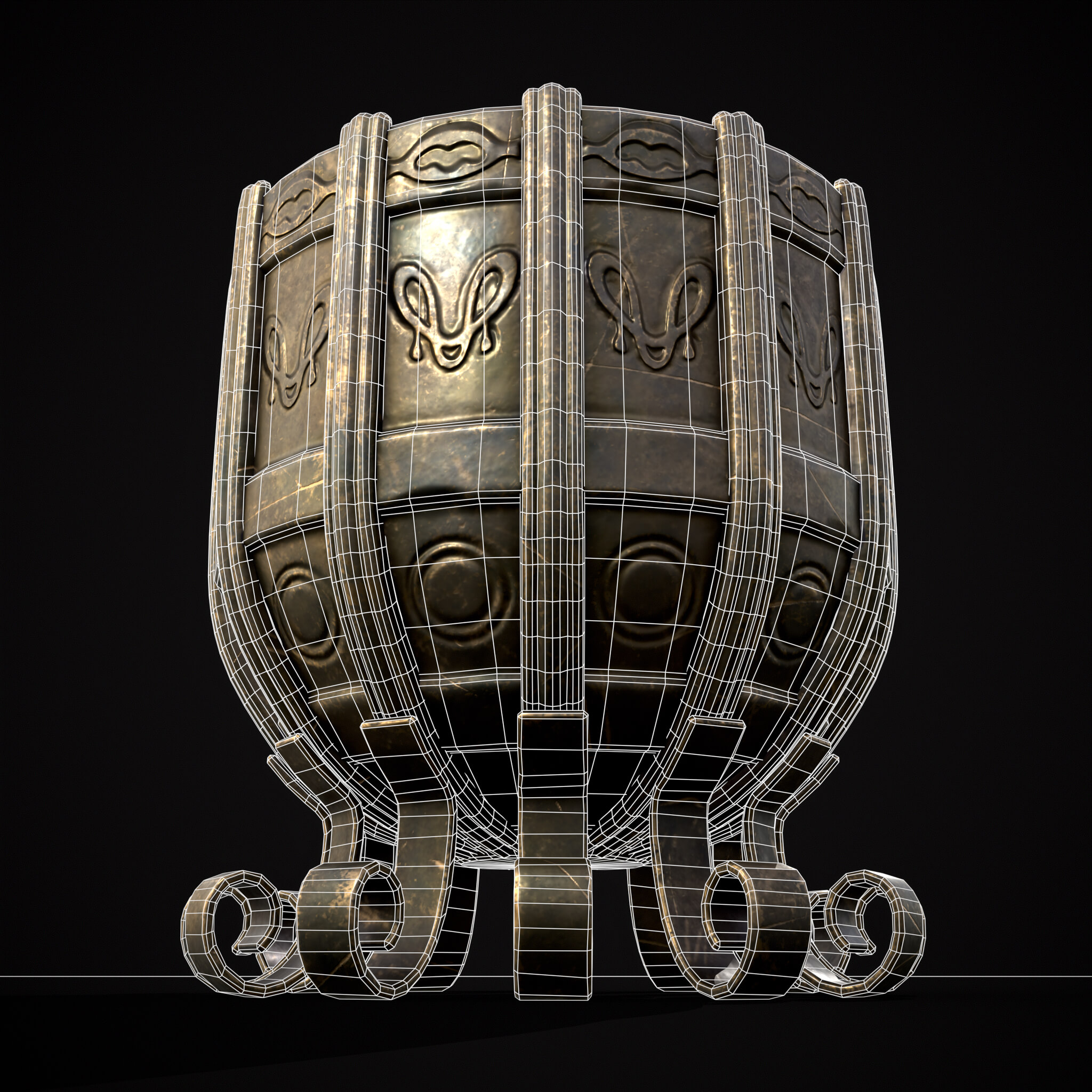 Bronze Decorative Cauldron - 3D Model by Get Dead Entertainment