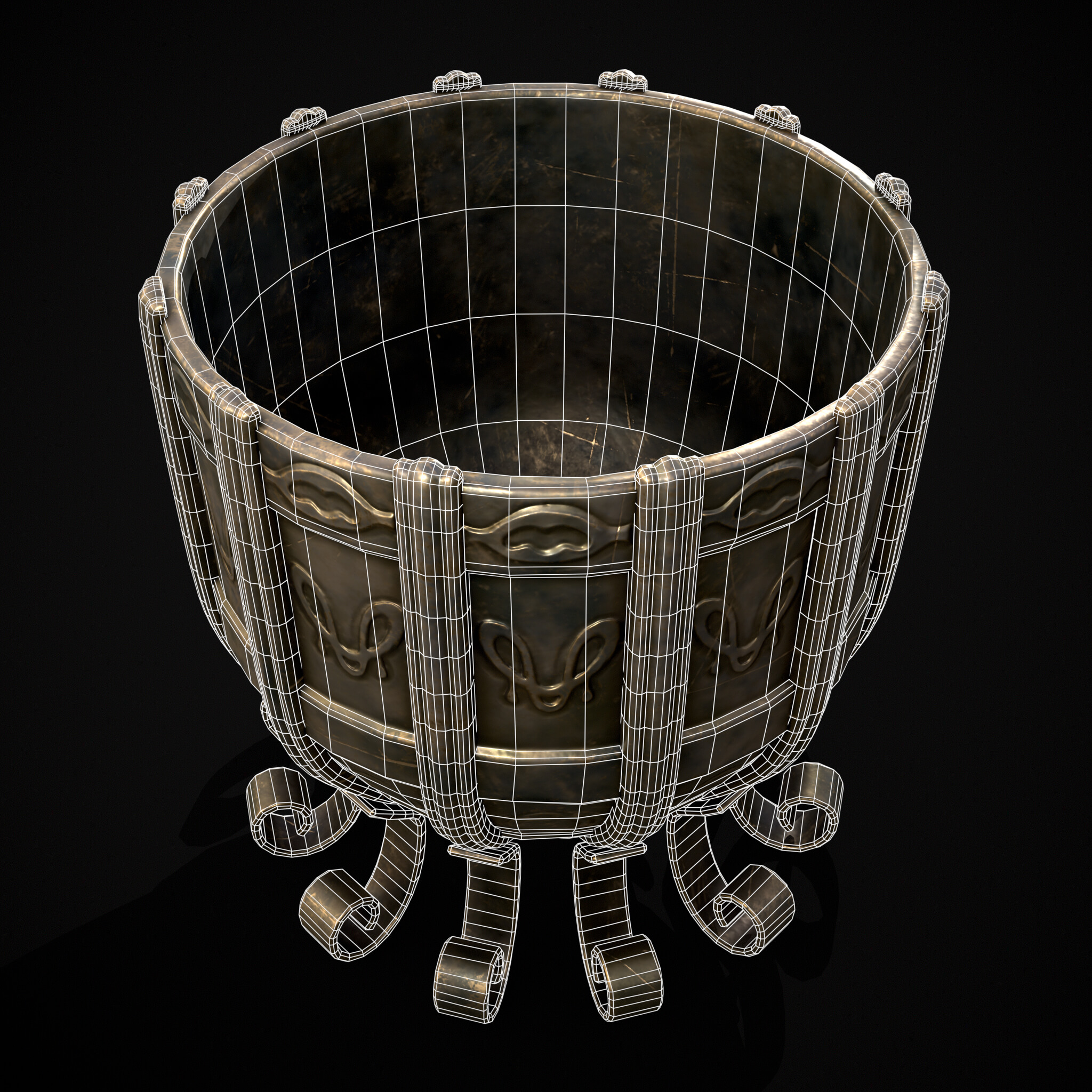 Bronze Decorative Cauldron - 3D Model by Get Dead Entertainment