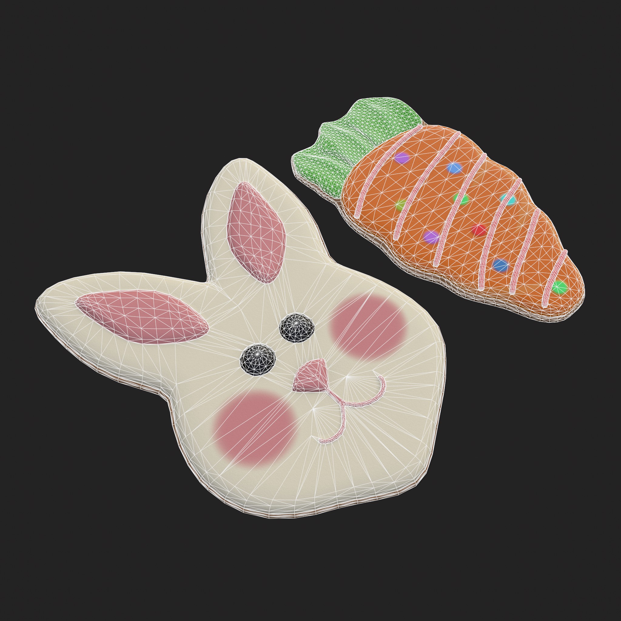 Bunny and Carrot Cookie - 3D Model by Get Dead Entertainment