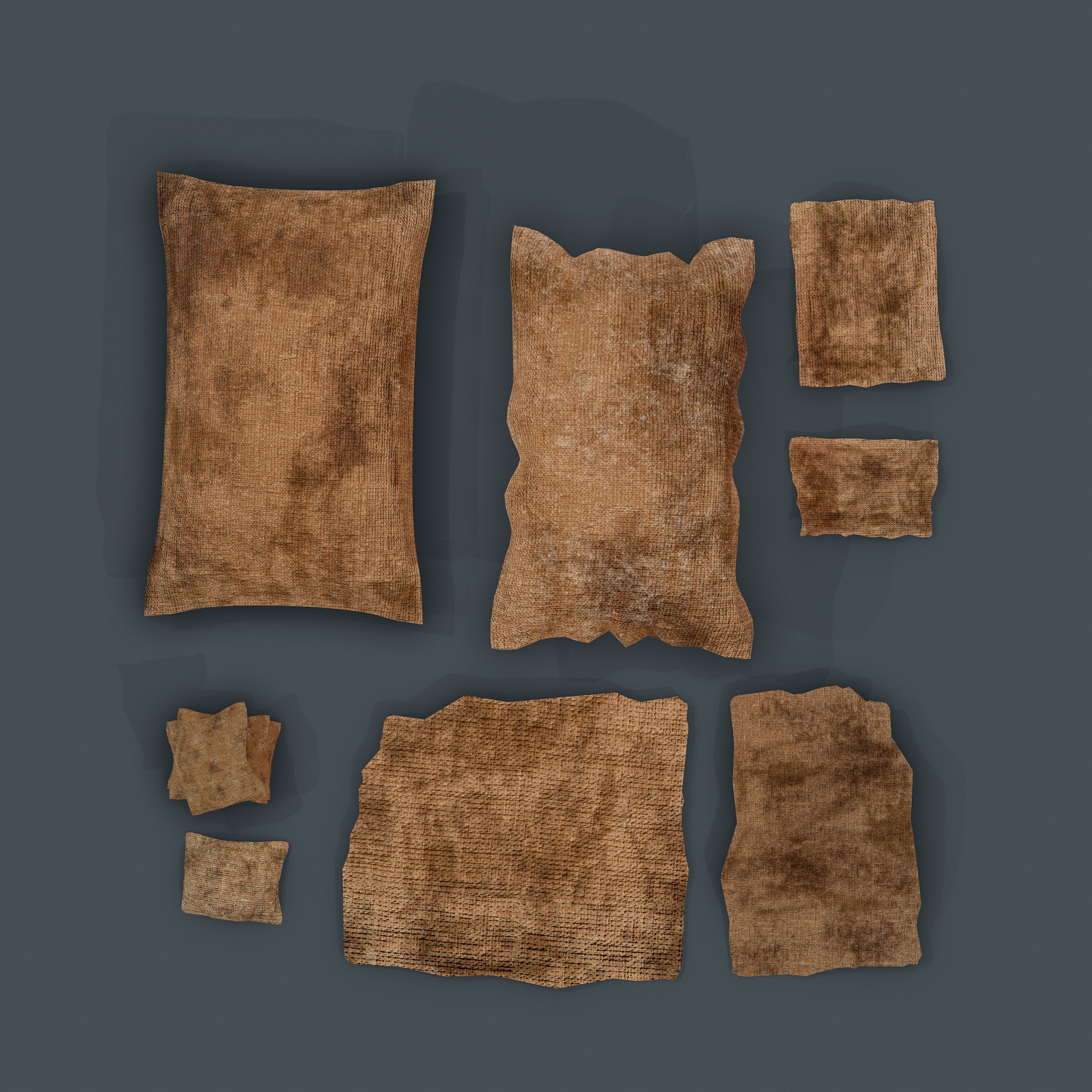 Burlap Sack Pieces - 3D Model by Get Dead Entertainment